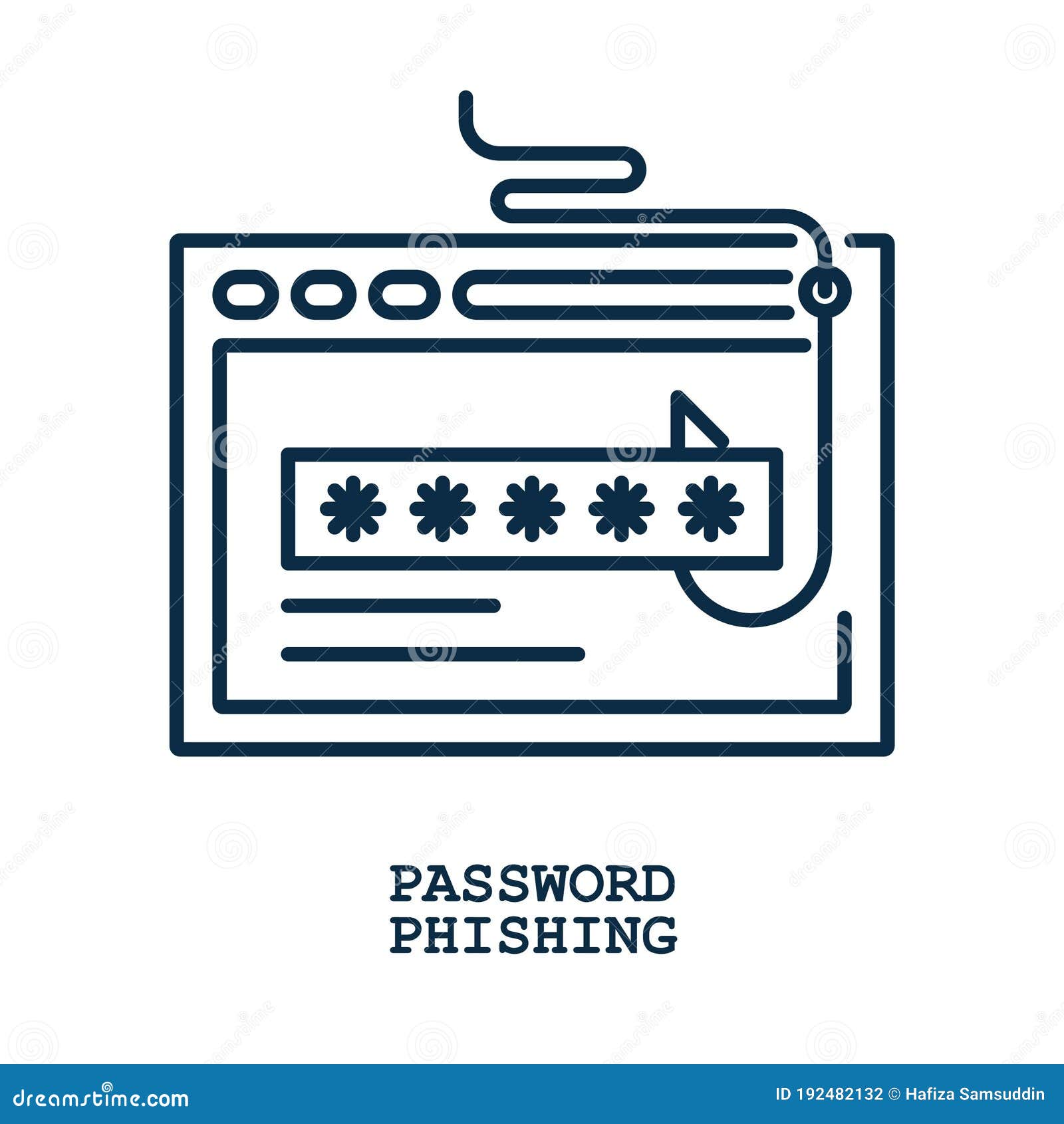 Password Phishing Concept. Vector Illustration Decorative Design Stock ...