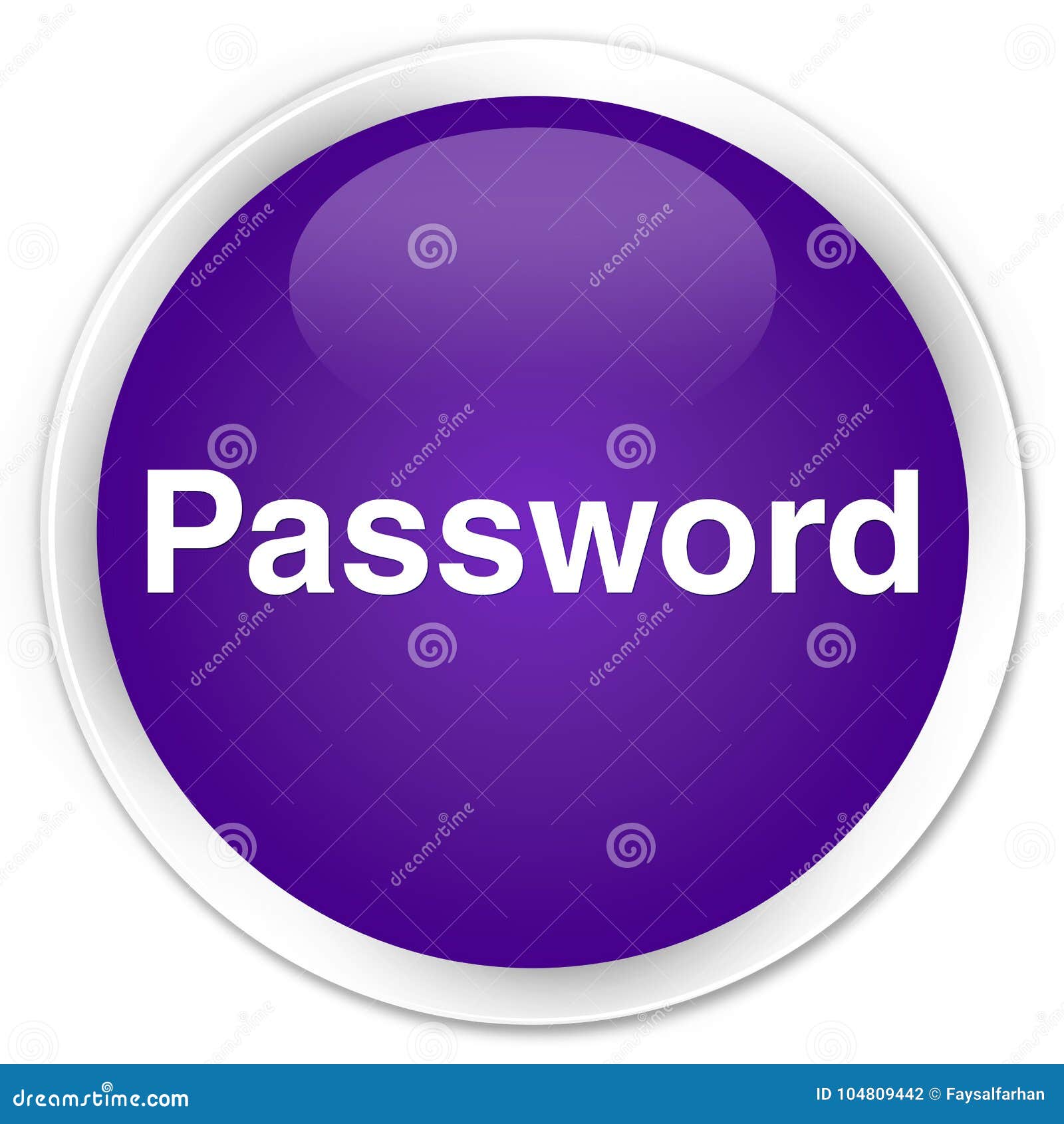 Password Premium Purple Round Button Stock Illustration - Illustration ...