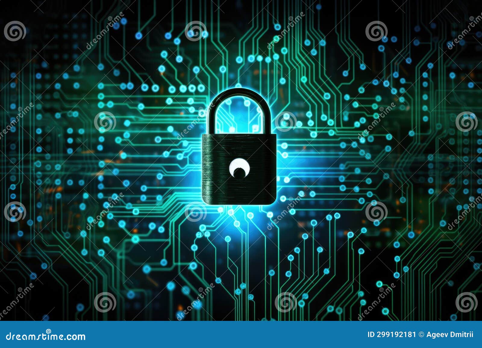 Network Lock Digital Code Safe Data Cyber Protect Password Secure Stock Image Image Of Concept