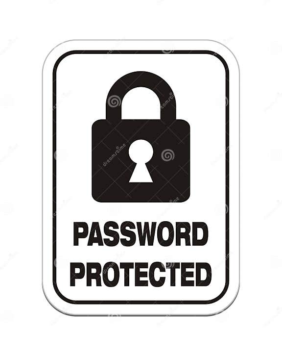 Password Protected -alert Signs Stock Vector - Illustration of network ...