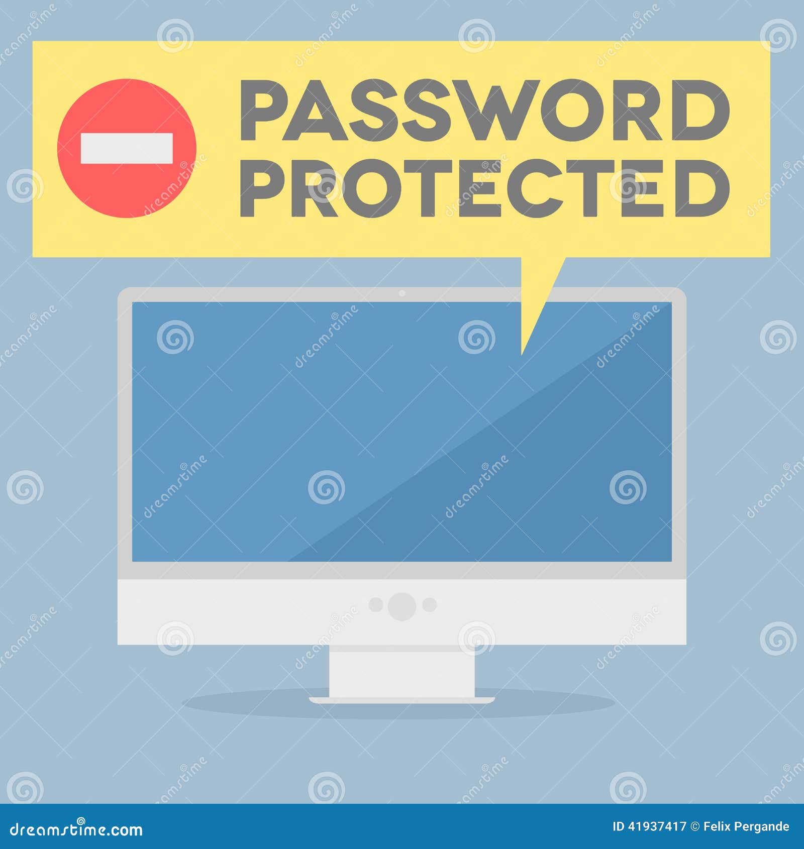 Password protected stock illustration. Illustration of required - 41937417
