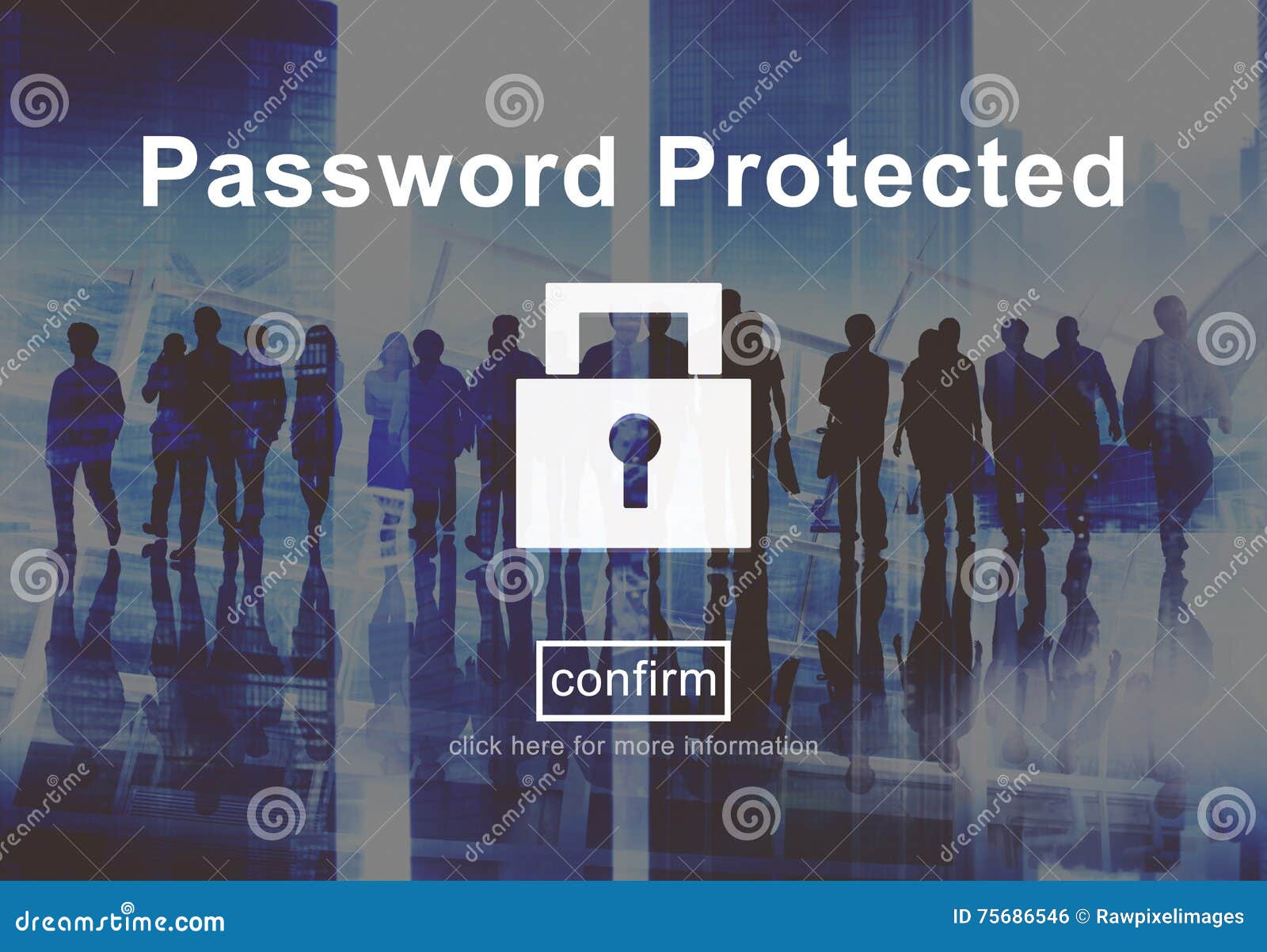 Password Protected Network Security Protection Concept Stock ...