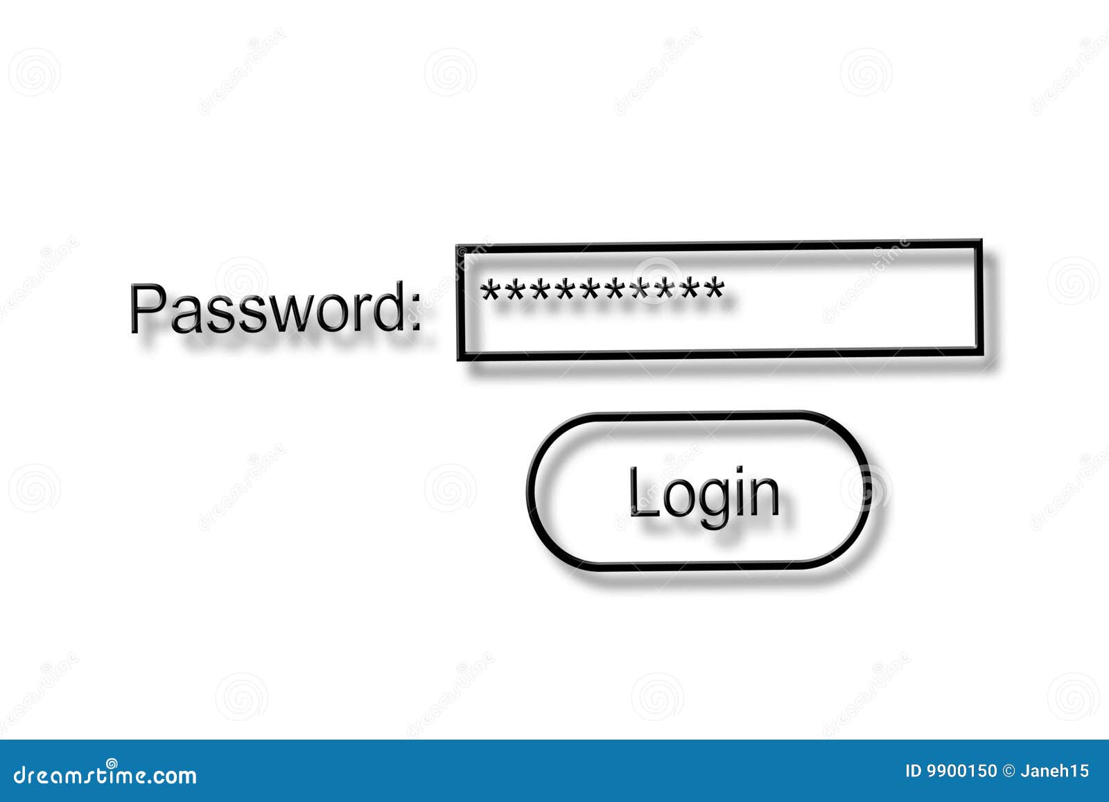Password protection stock illustration. Illustration of cyberspace ...
