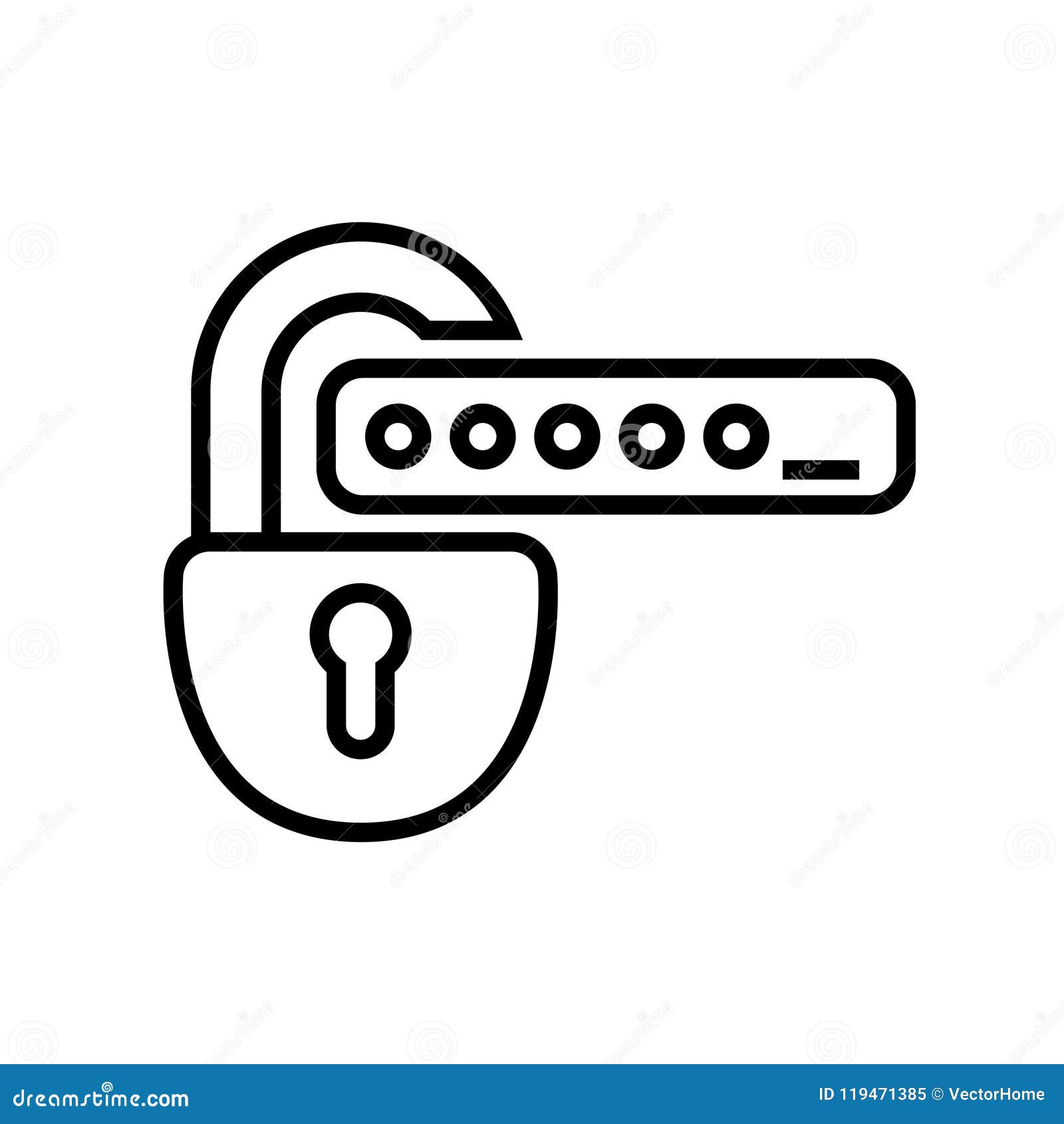 Password Protection Icon, Vector Illustration Stock Vector ...