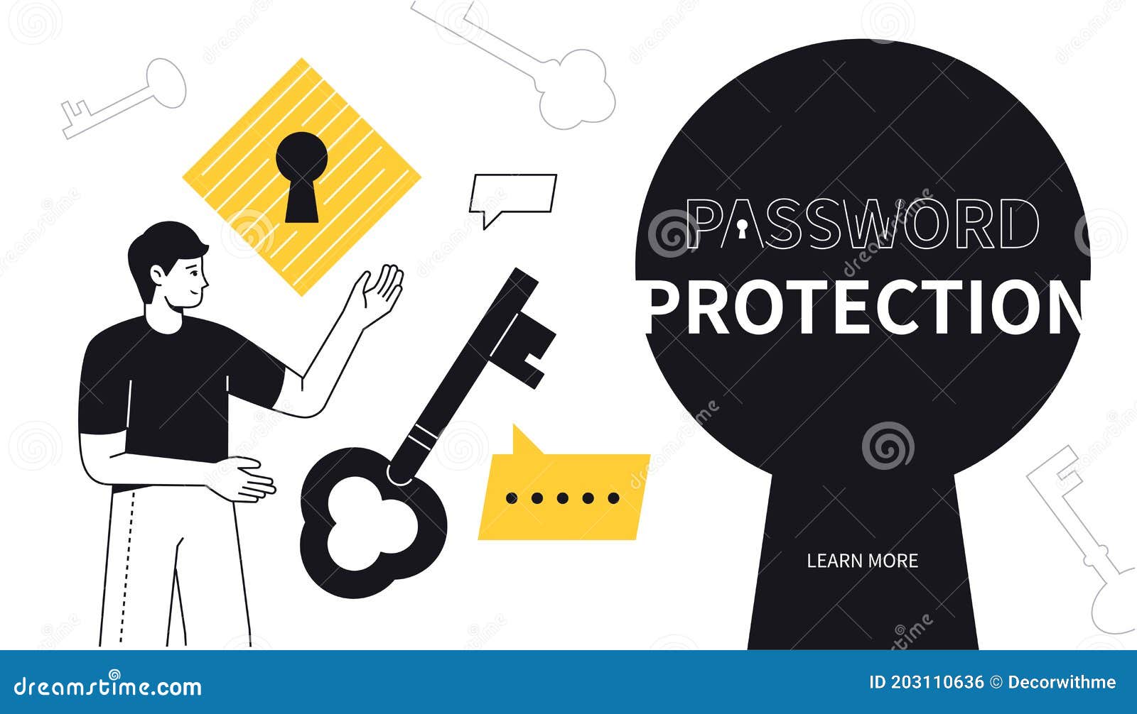 Password Protection - Modern Flat Design Style Web Banner Stock Vector ...