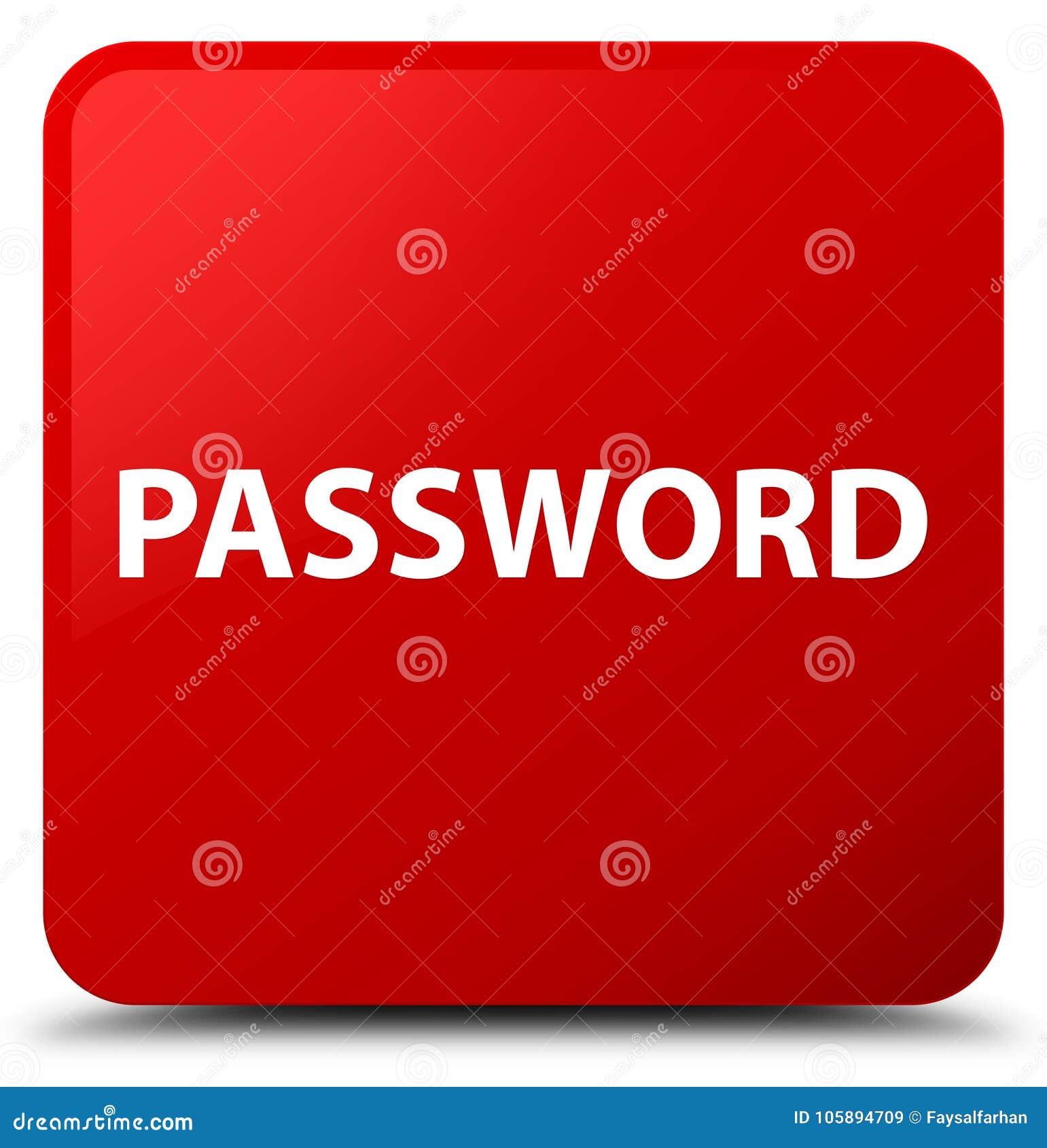 Password red square button stock illustration. Illustration of private ...