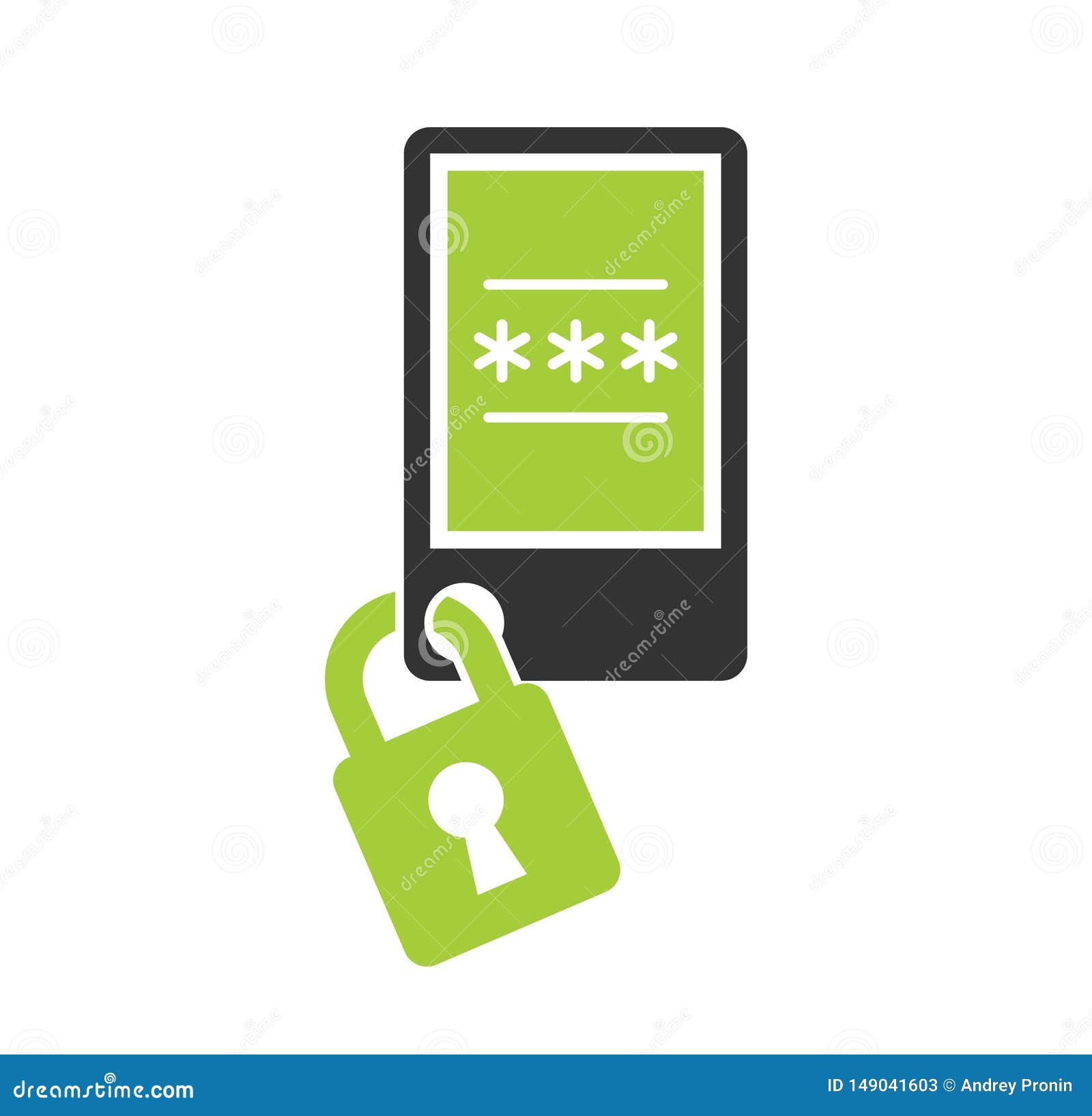 Password Related Icon on Background for Graphic and Web Design. Simple ...