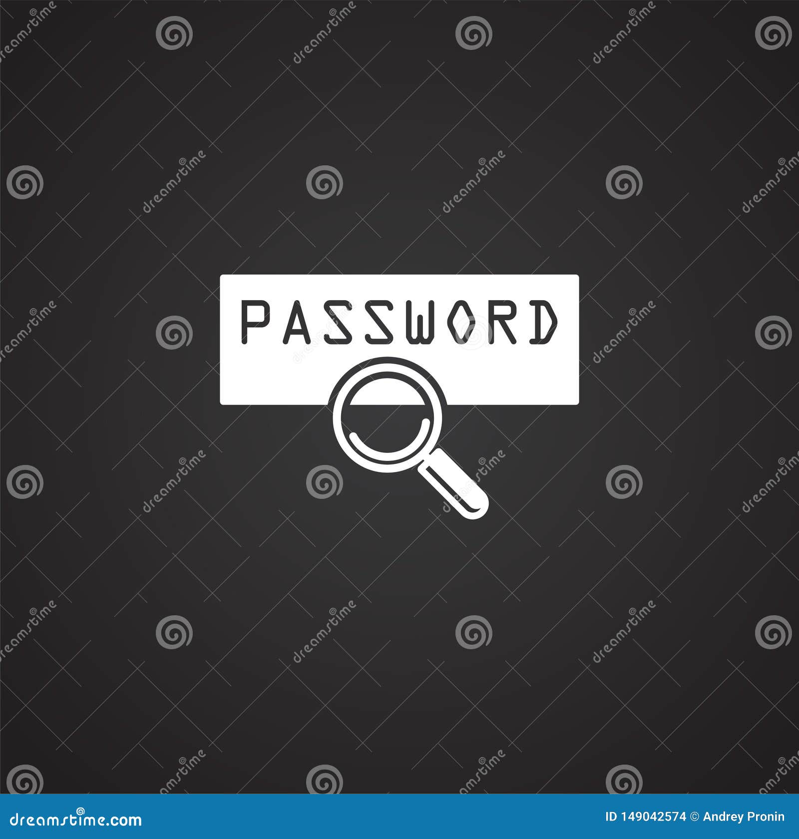 Password Related Icon on Background for Graphic and Web Design. Simple ...
