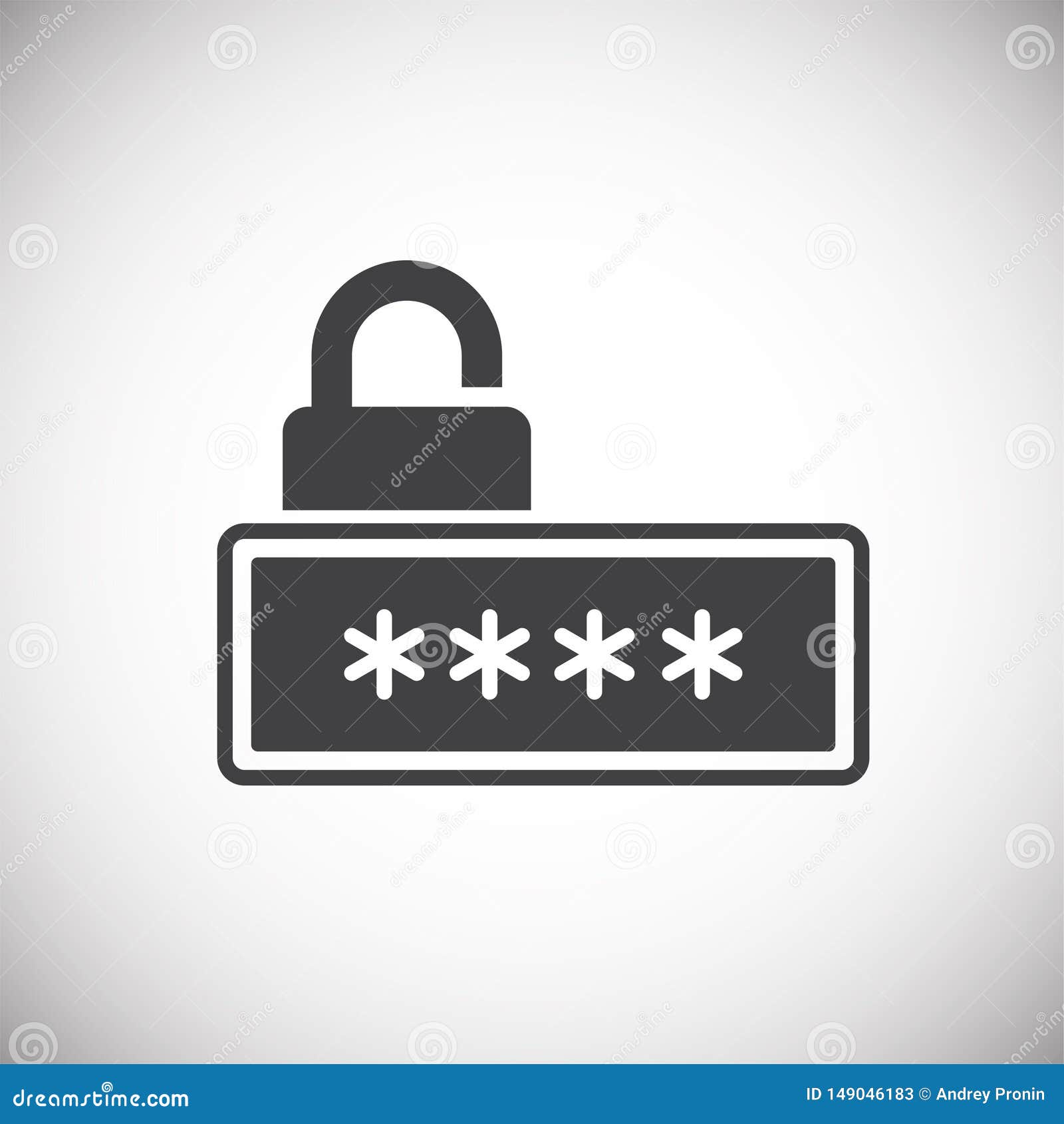 Password Related Icon on Background for Graphic and Web Design. Simple ...