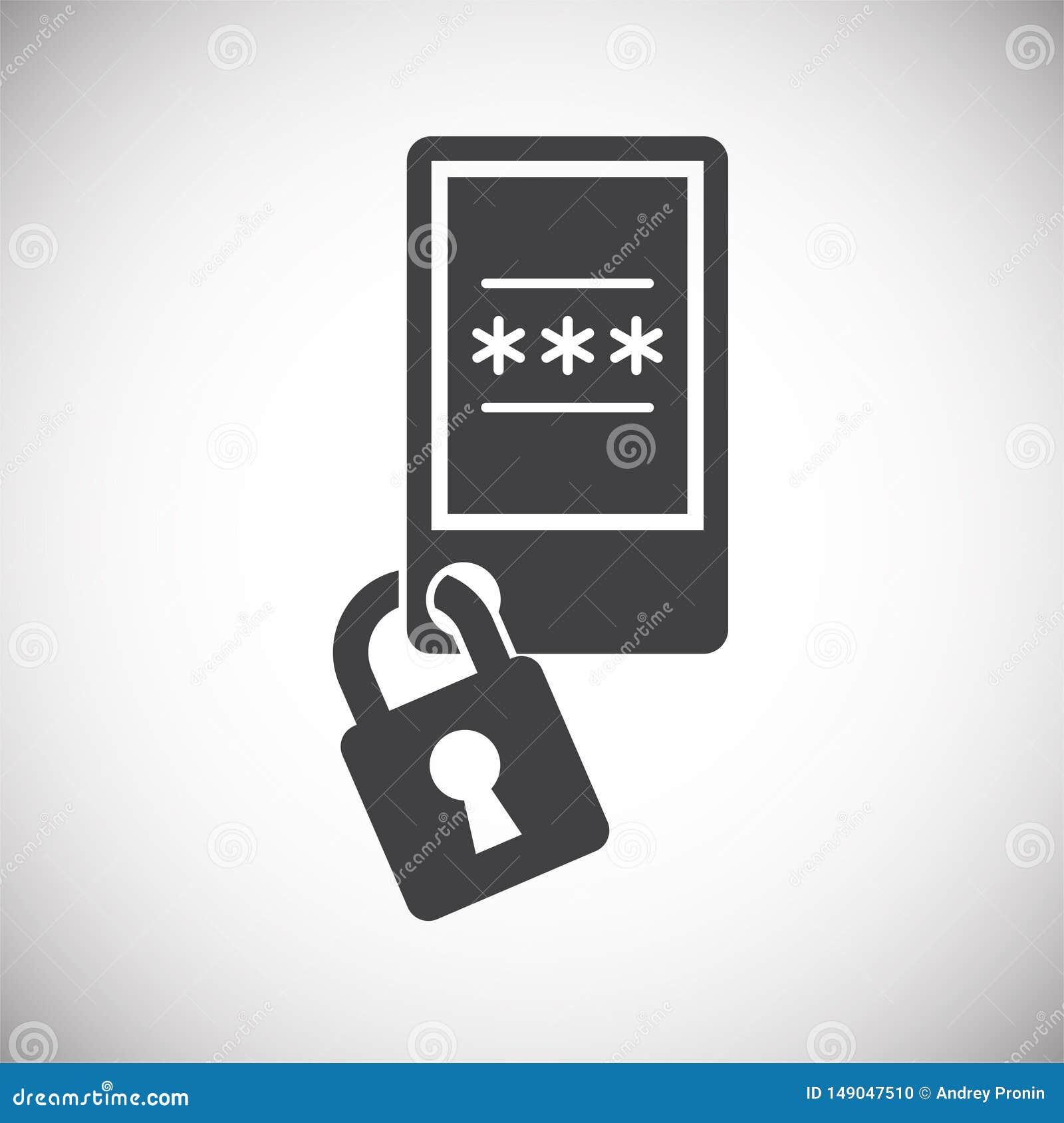 Password Related Icon on Background for Graphic and Web Design. Simple ...