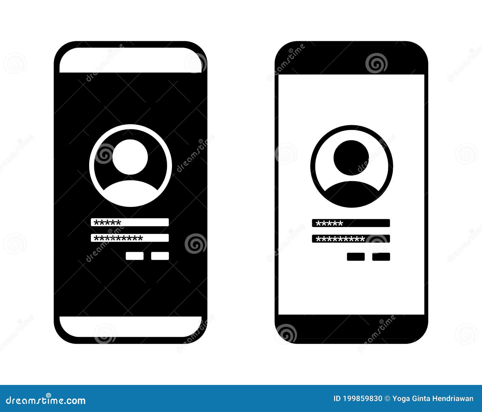 Password Security Access on Mobile Icon. Verification Code. Private ...