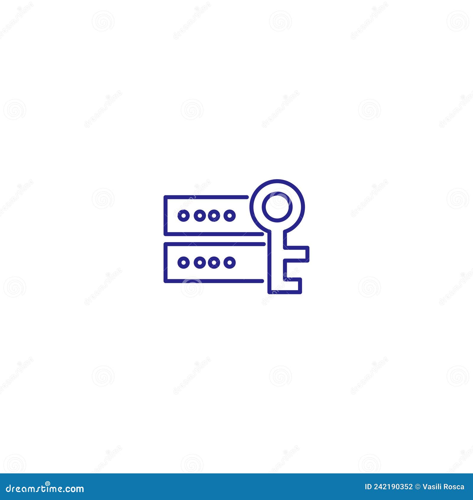 Password Security Change Line Icon. Cybersecurity Lock Word Stock ...