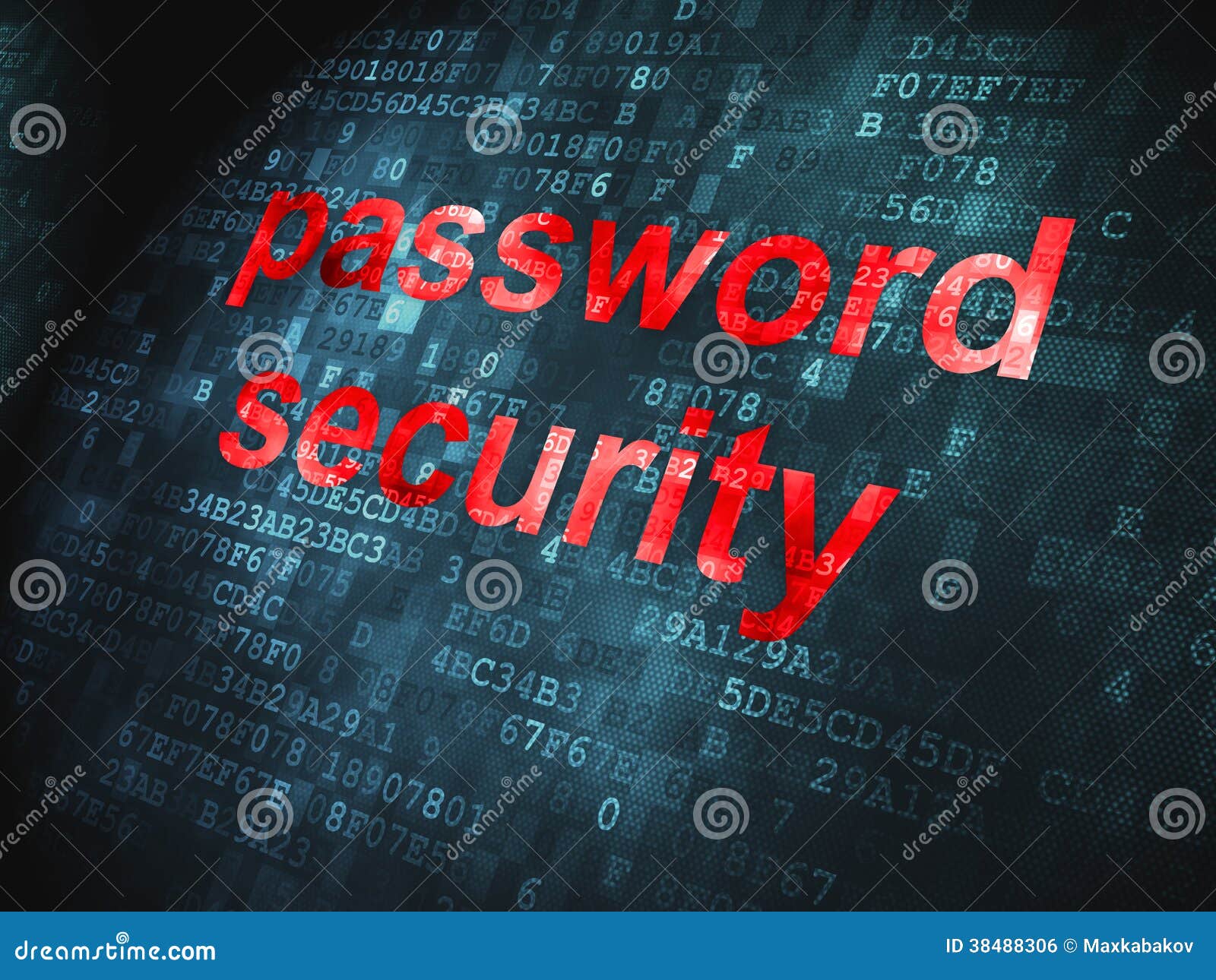 Password Security on Digital Background Stock Illustration ...