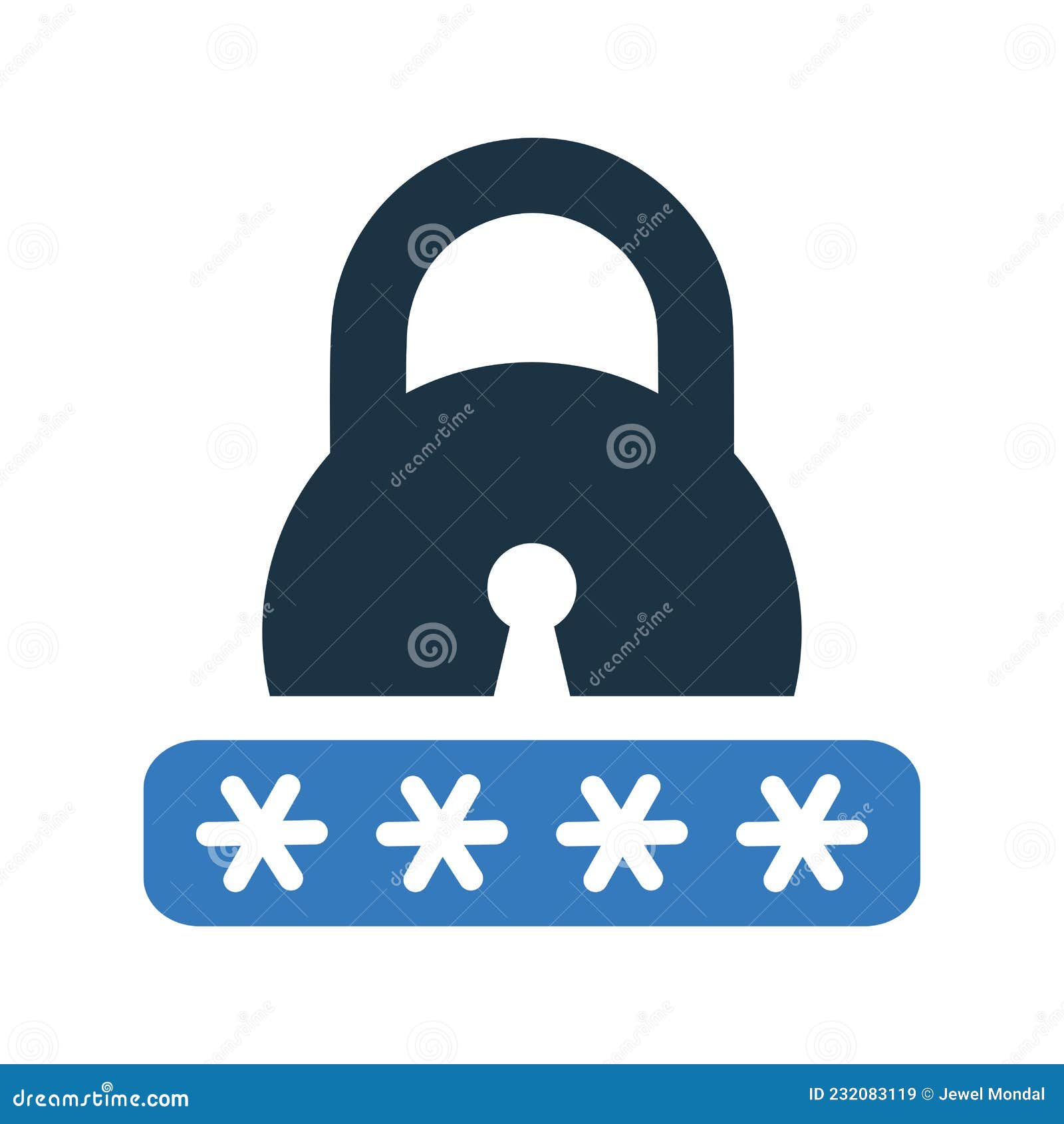 Password, Security Icon. Simple Vector Design Stock Illustration ...