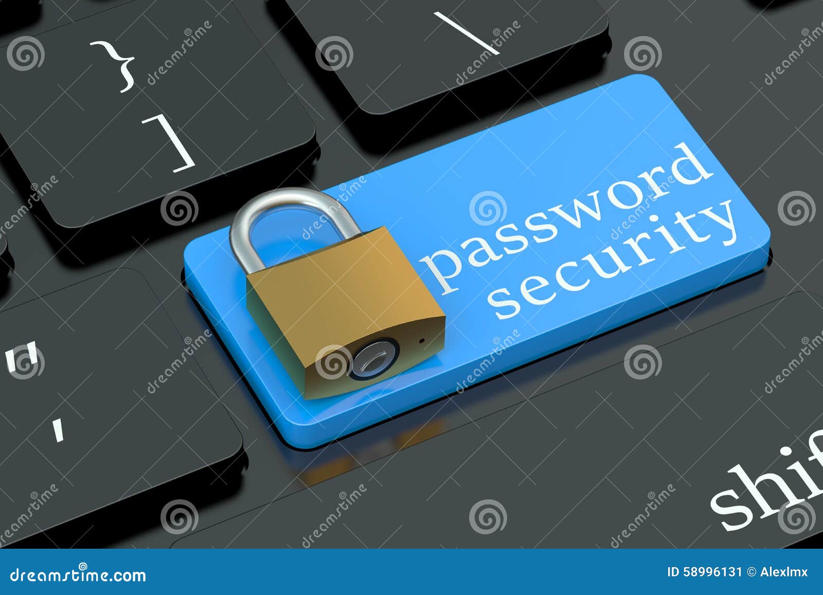 Password Security Keyboard Button Stock Illustration - Illustration of ...