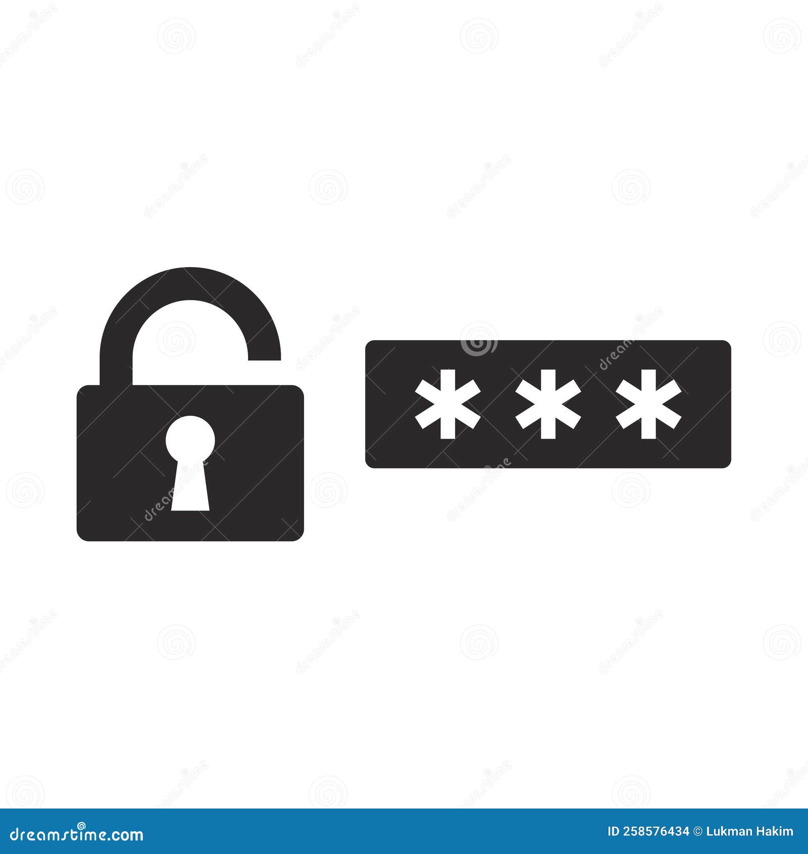 Password Security Symbol Design Stock Vector - Illustration of ...