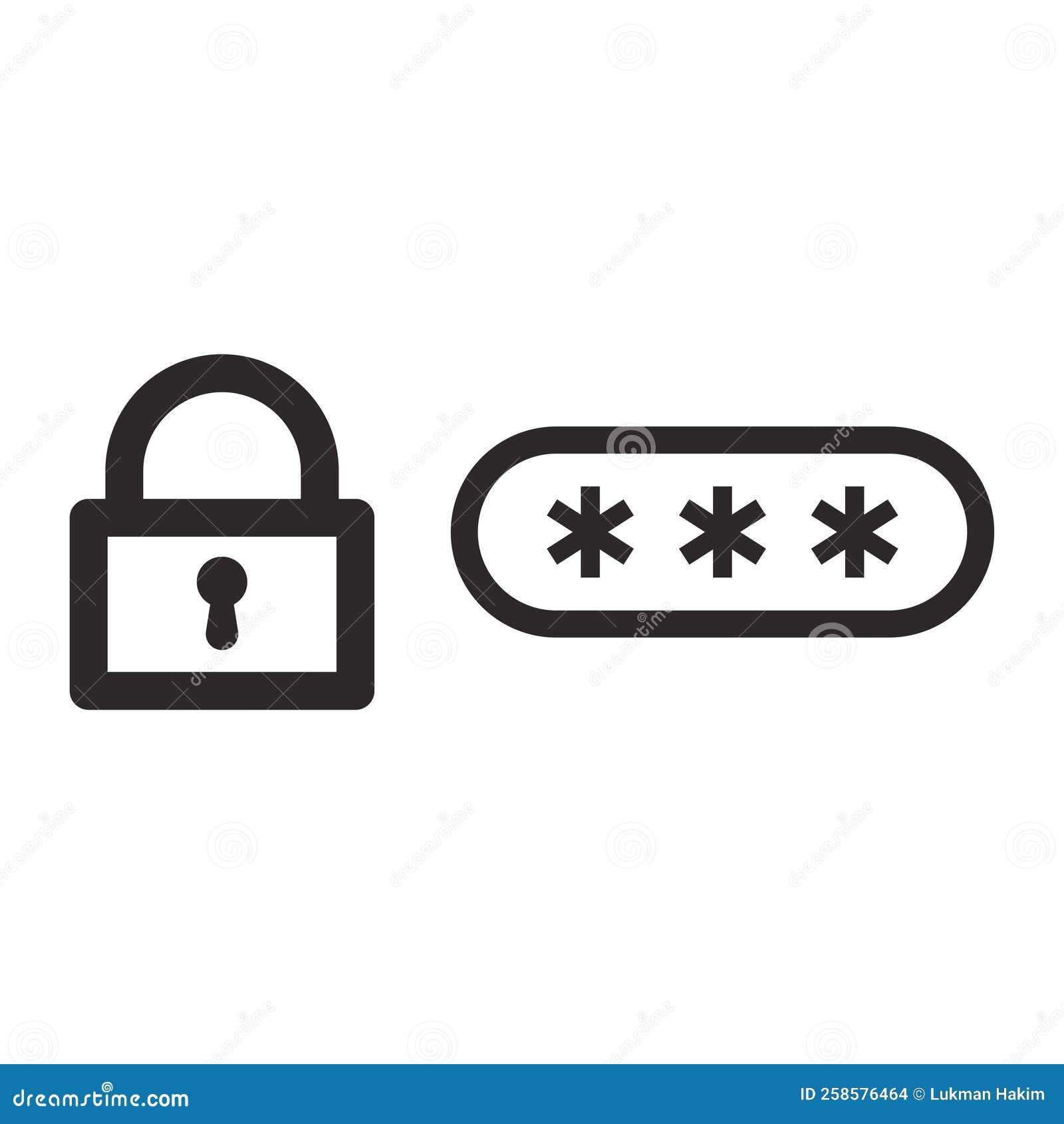Password Security Symbol Design Stock Vector - Illustration of form ...