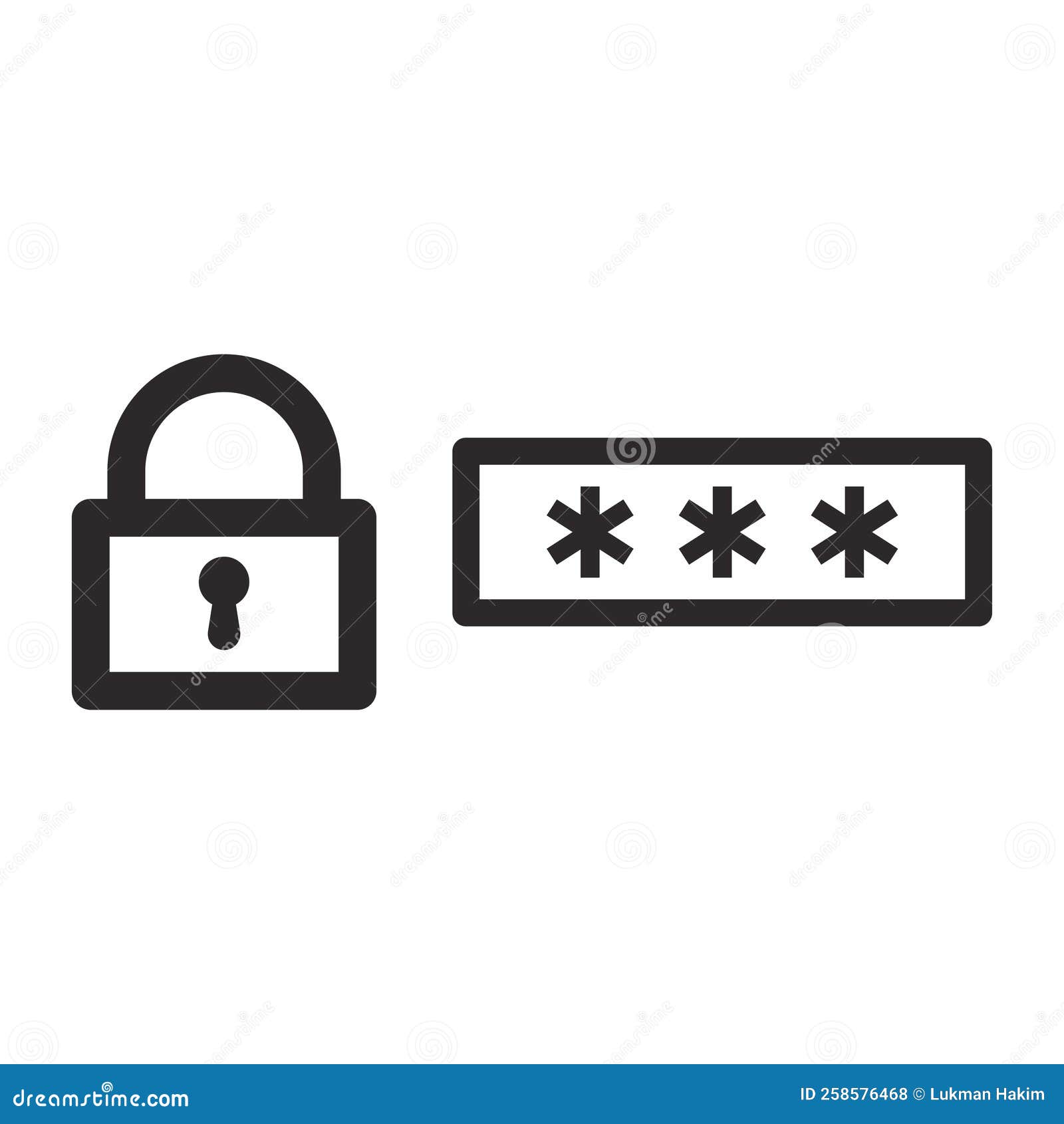 Password Security Symbol Design Stock Vector - Illustration of privacy ...