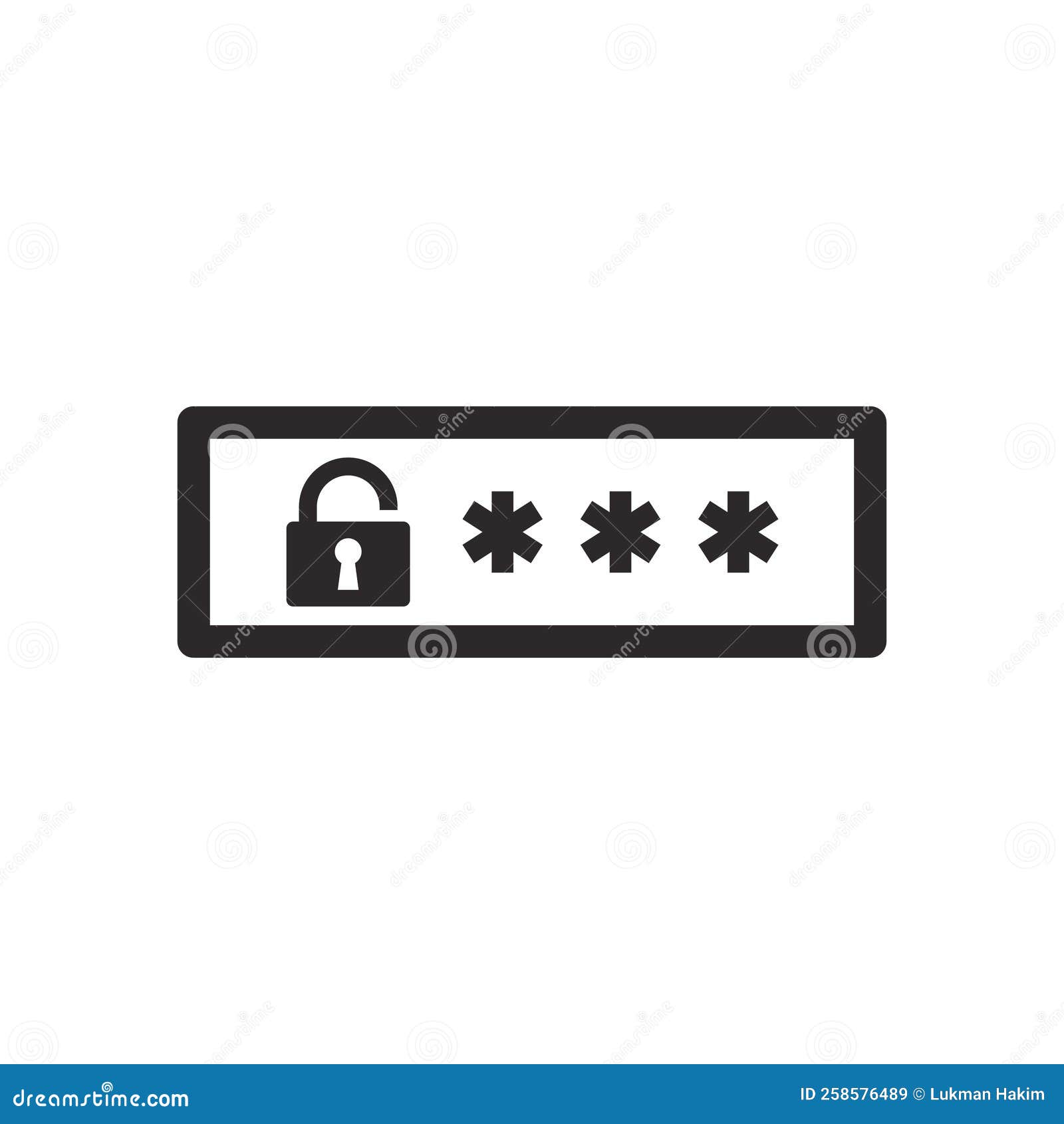 Password Security Symbol Design Stock Vector - Illustration of padlock ...