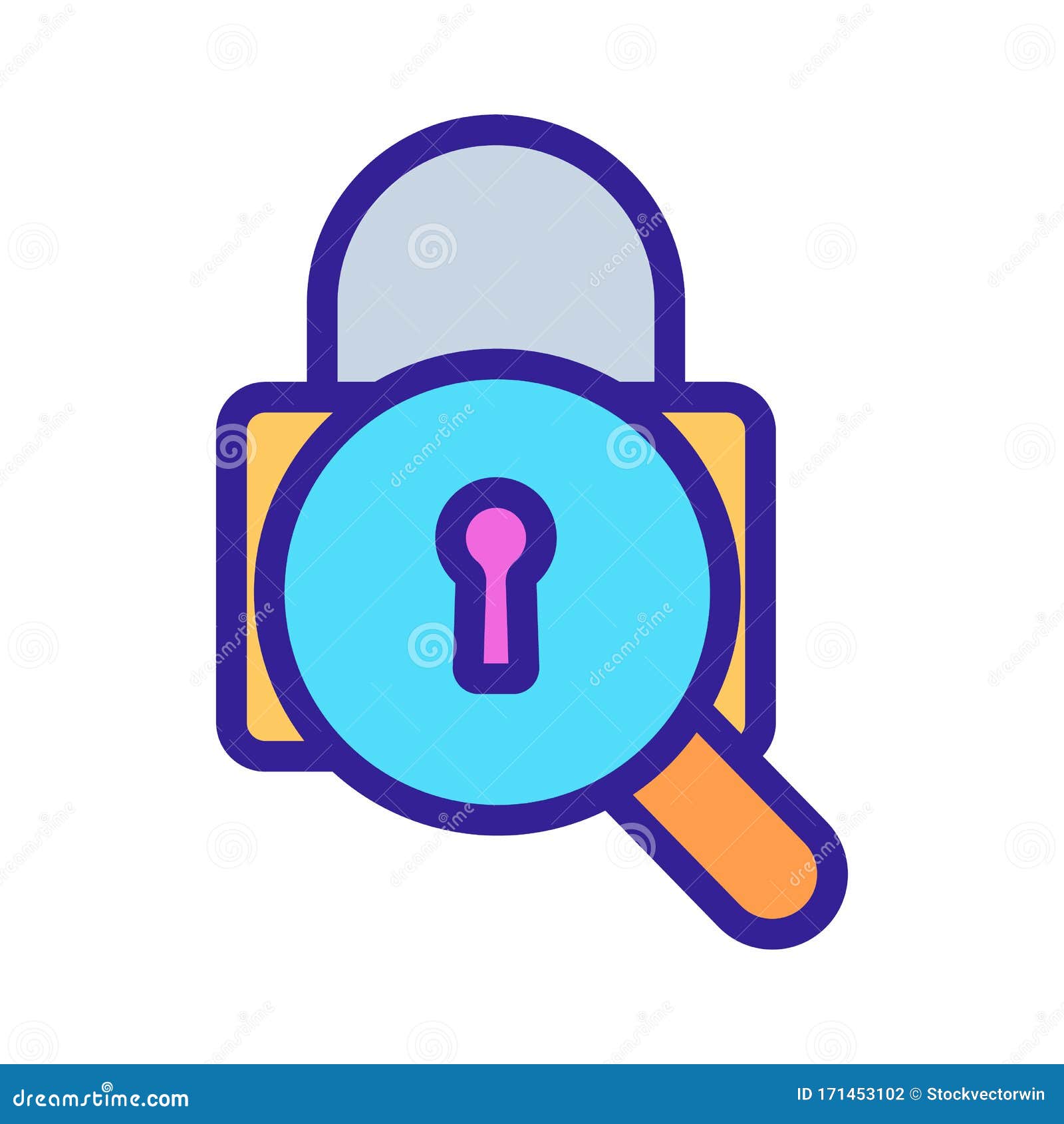 The Password Selection Icon Vector. Isolated Contour Symbol ...