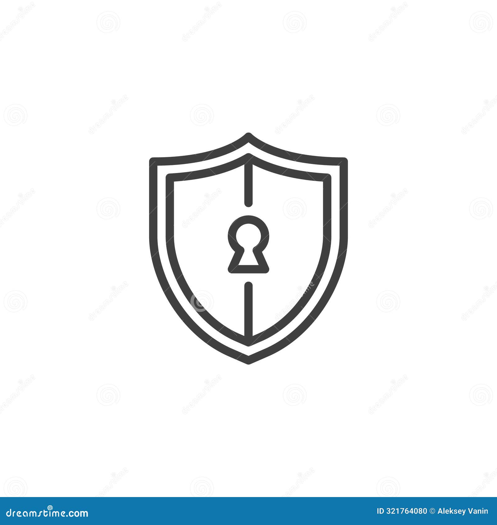Password Shield line icon stock vector. Illustration of security ...
