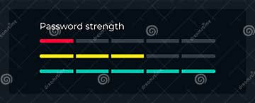 Password Strength Scale UI Element Template Stock Vector - Illustration of mobile, indicator ...