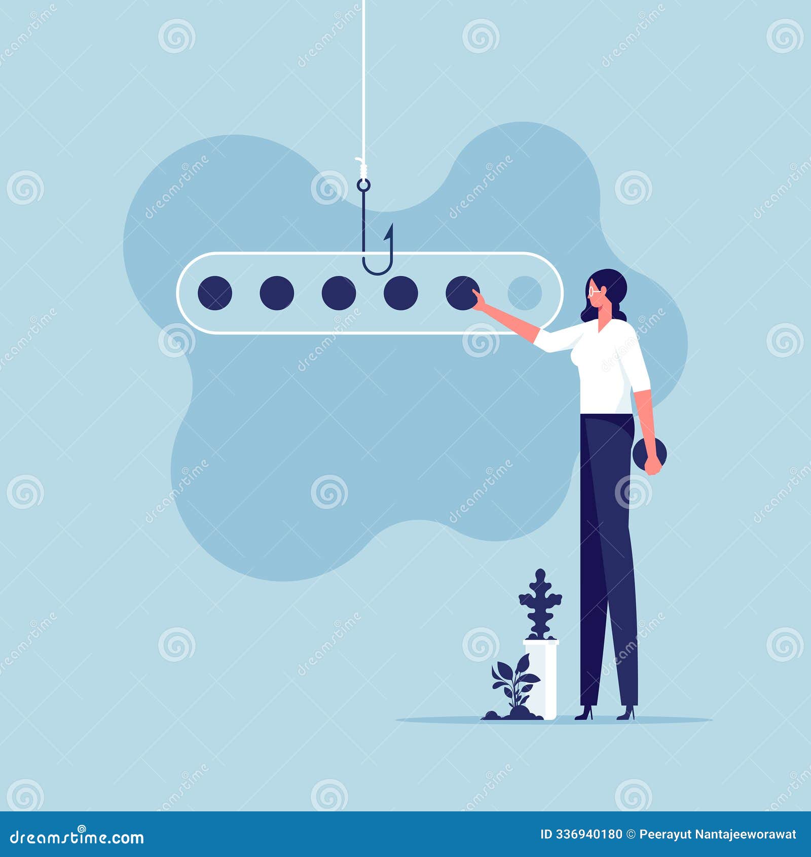 A Password Symbol on a Hook Stock Illustration - Illustration of scam ...