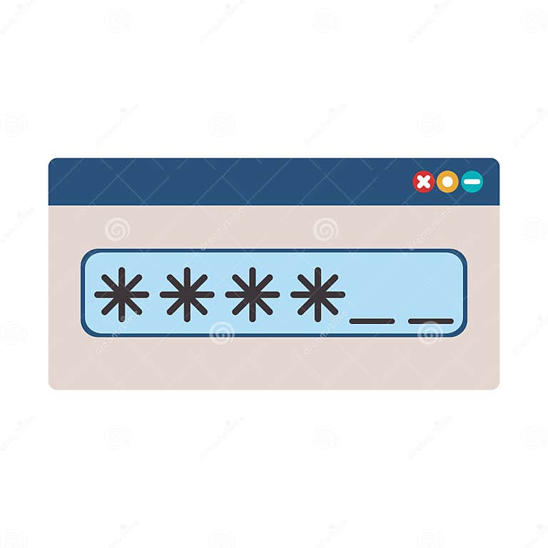 Password text box with key stock vector. Illustration of hidden - 78736607