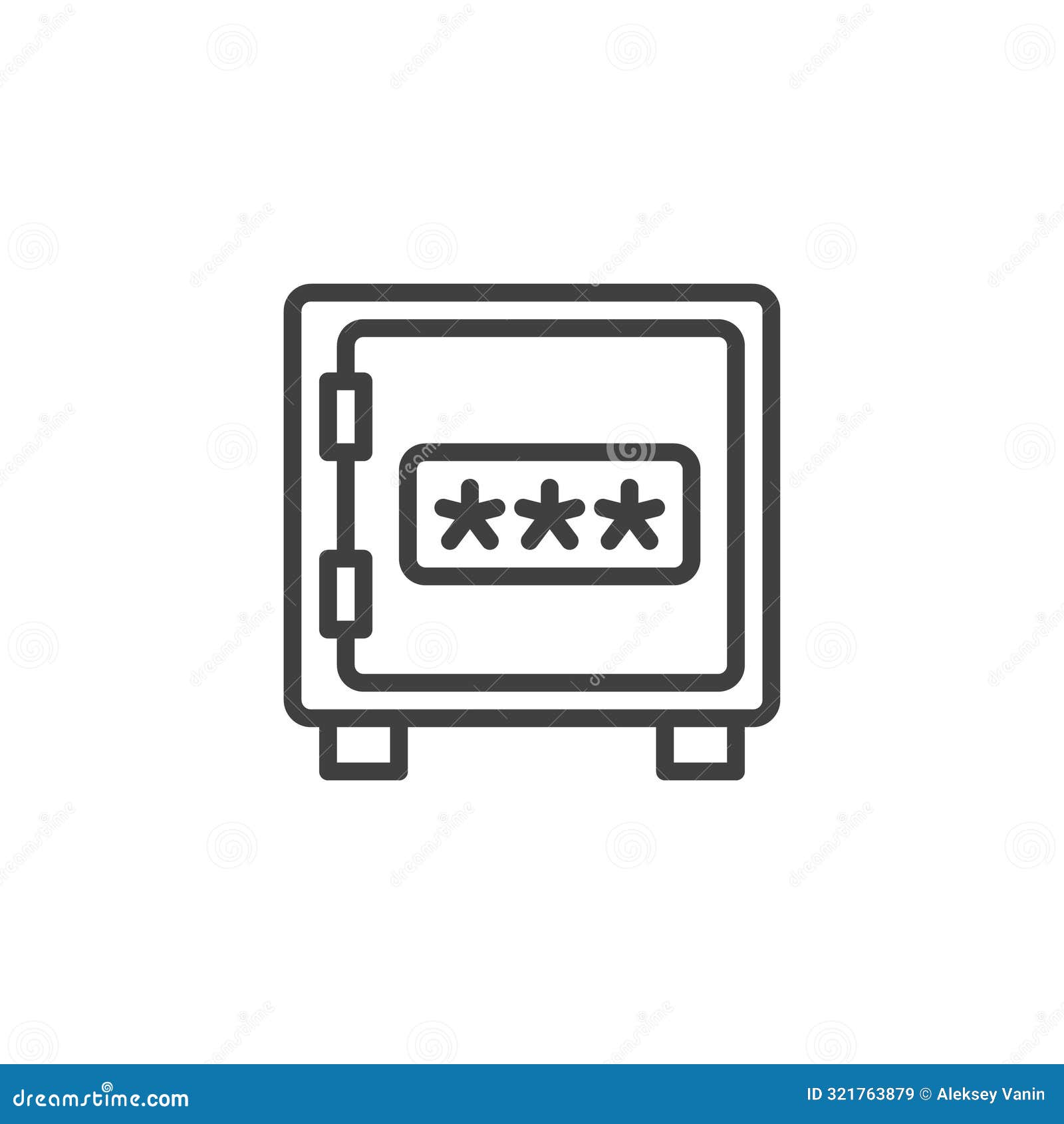 Password Vault line icon stock vector. Illustration of pictogram ...