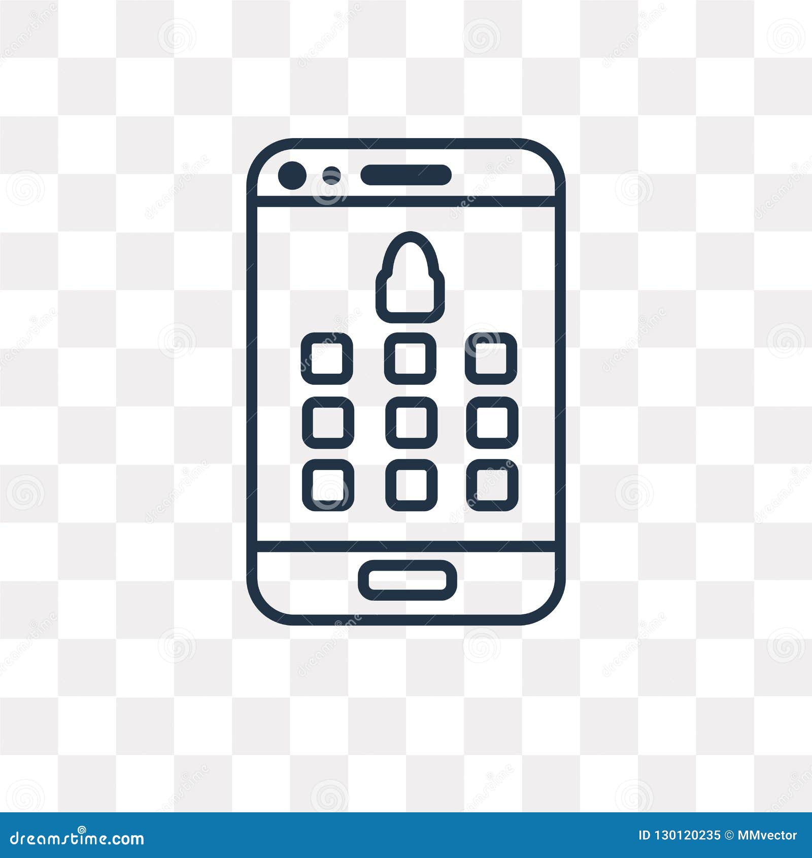 Password Vector Icon Isolated on Transparent Background, Linear Stock ...