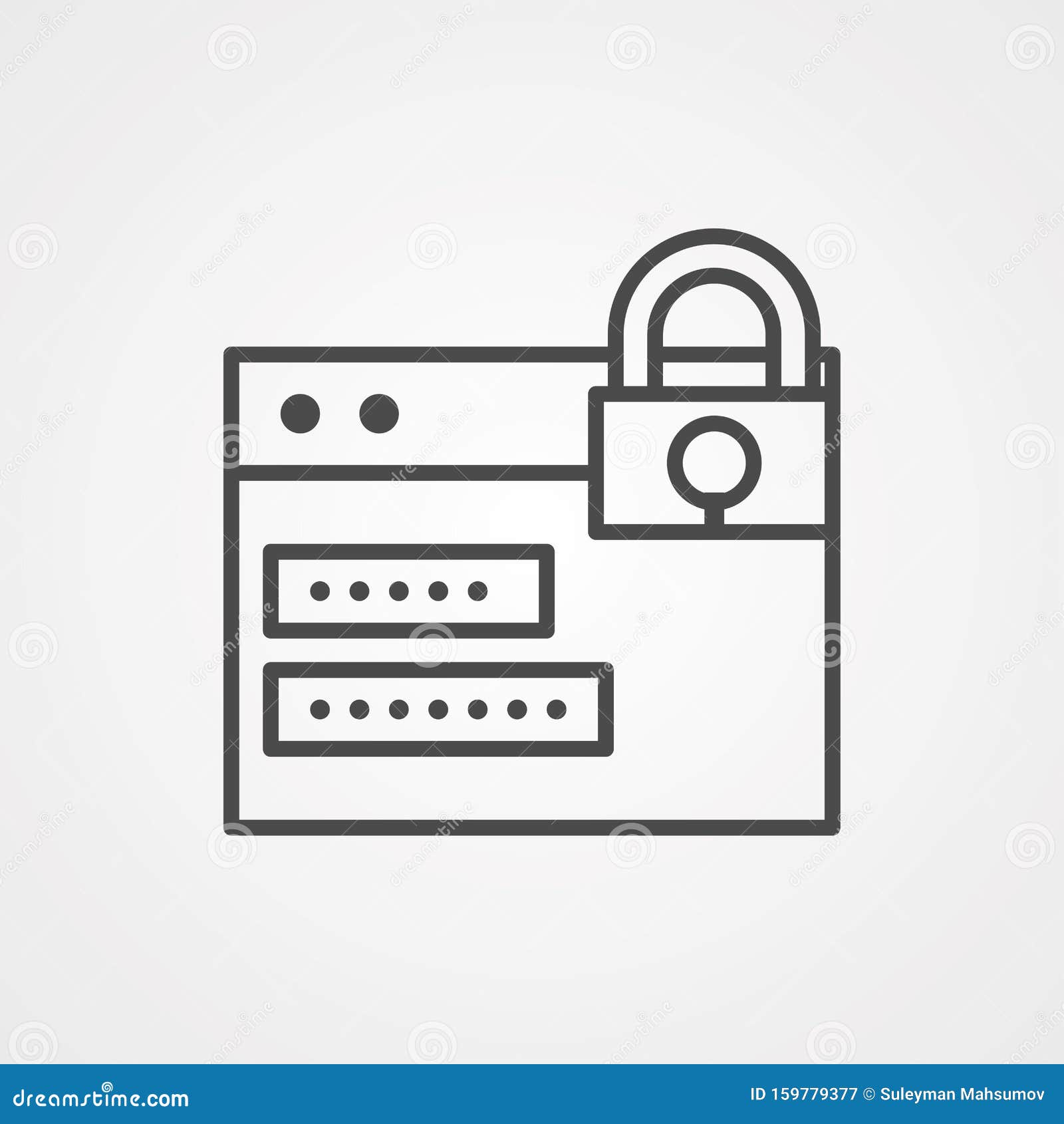 Password Vector Icon Sign Symbol Stock Illustration - Illustration of ...