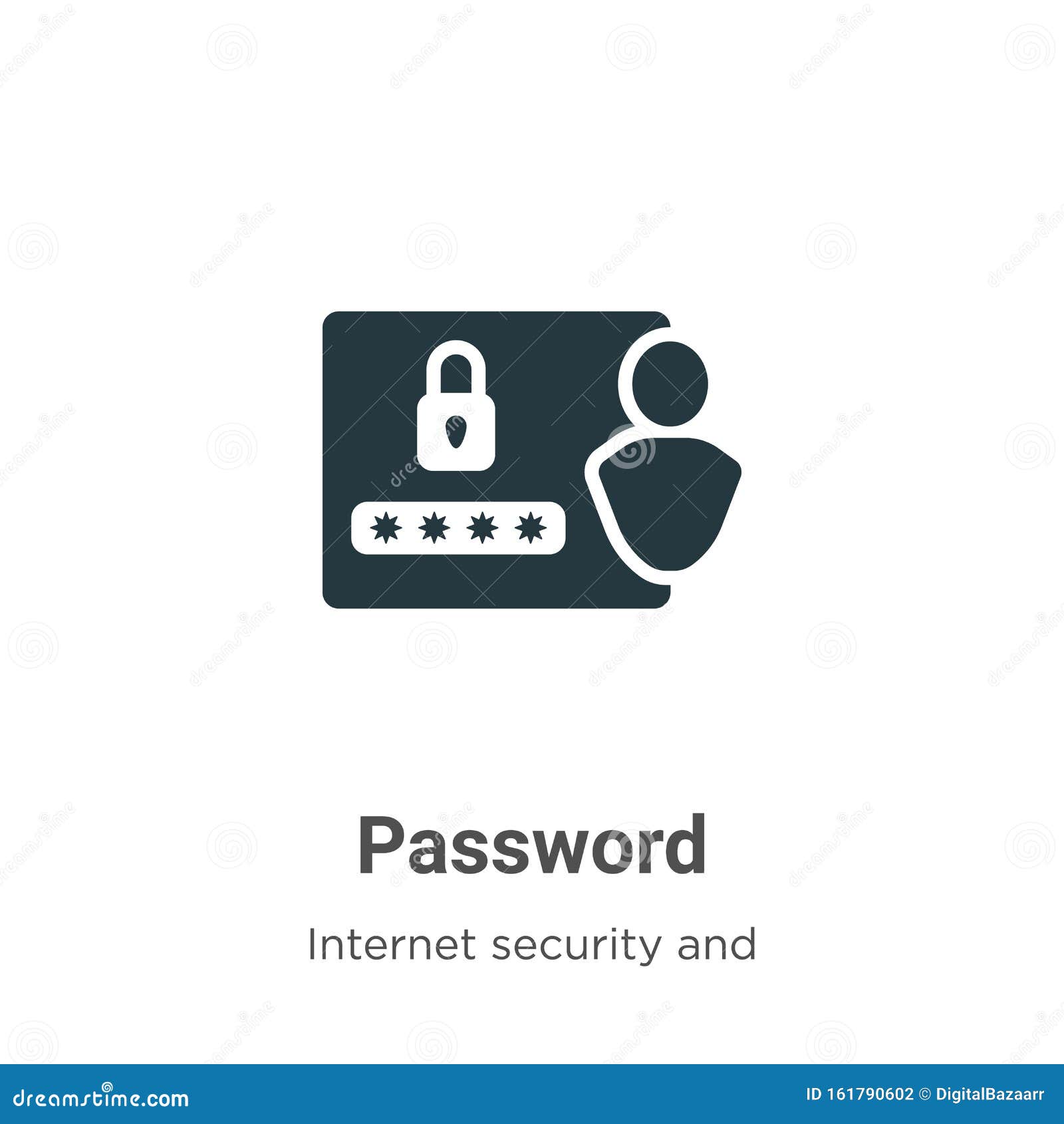 Password Vector Icon on White Background. Flat Vector Password Icon ...