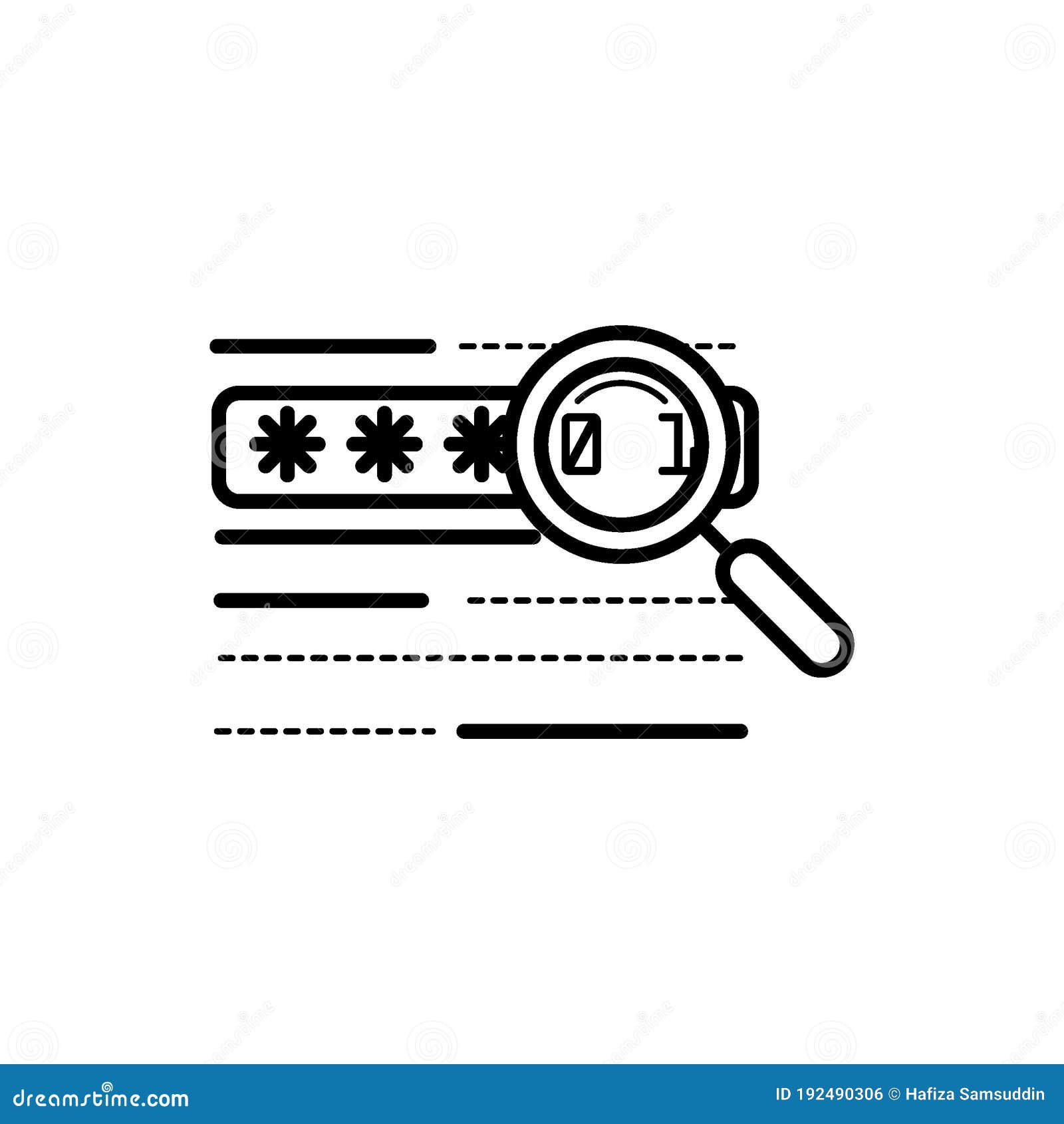 Password Verification Concept. Vector Illustration Decorative Design ...