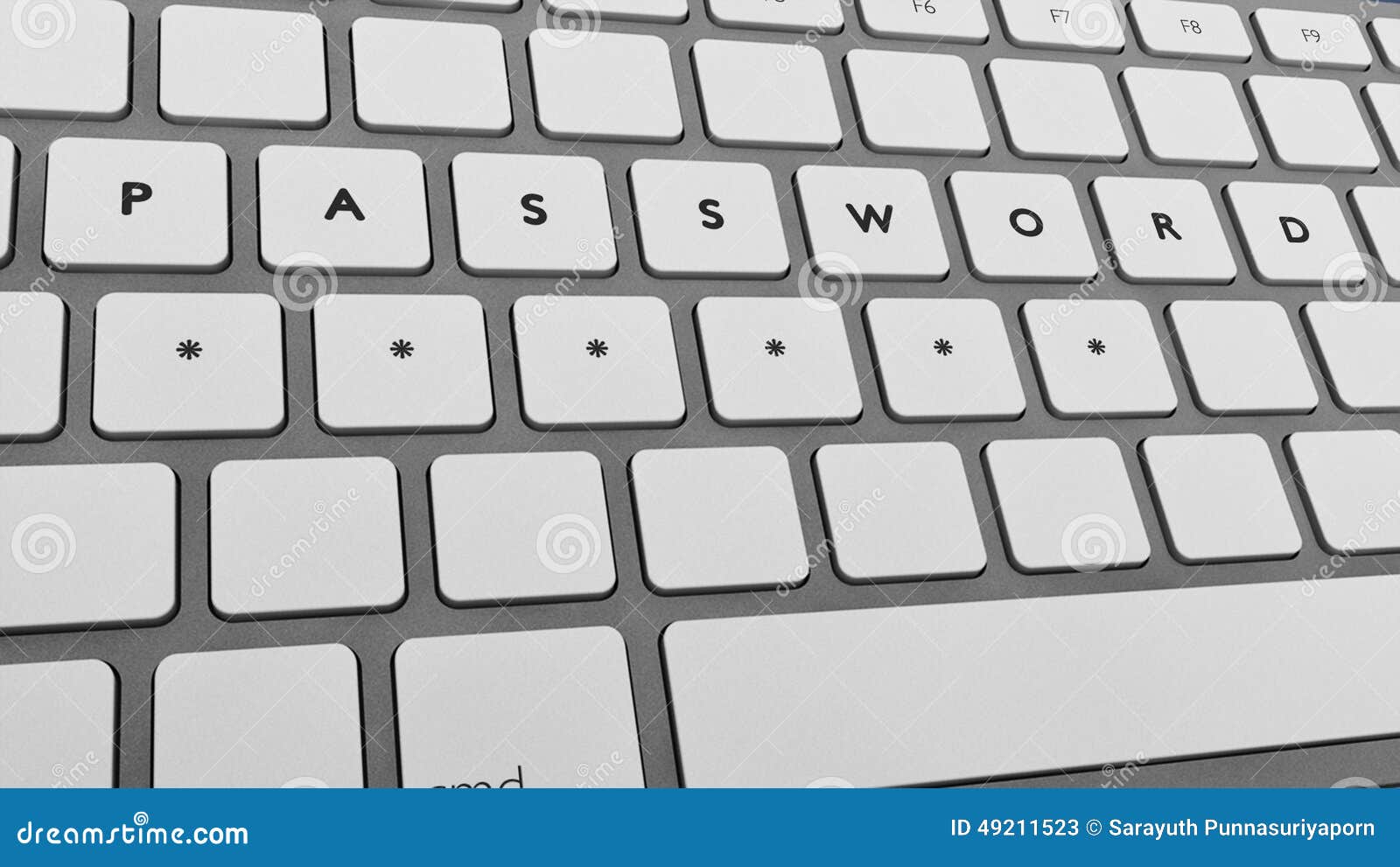 Password on Virtual Keyboard Stock Image - Image of start, caution ...