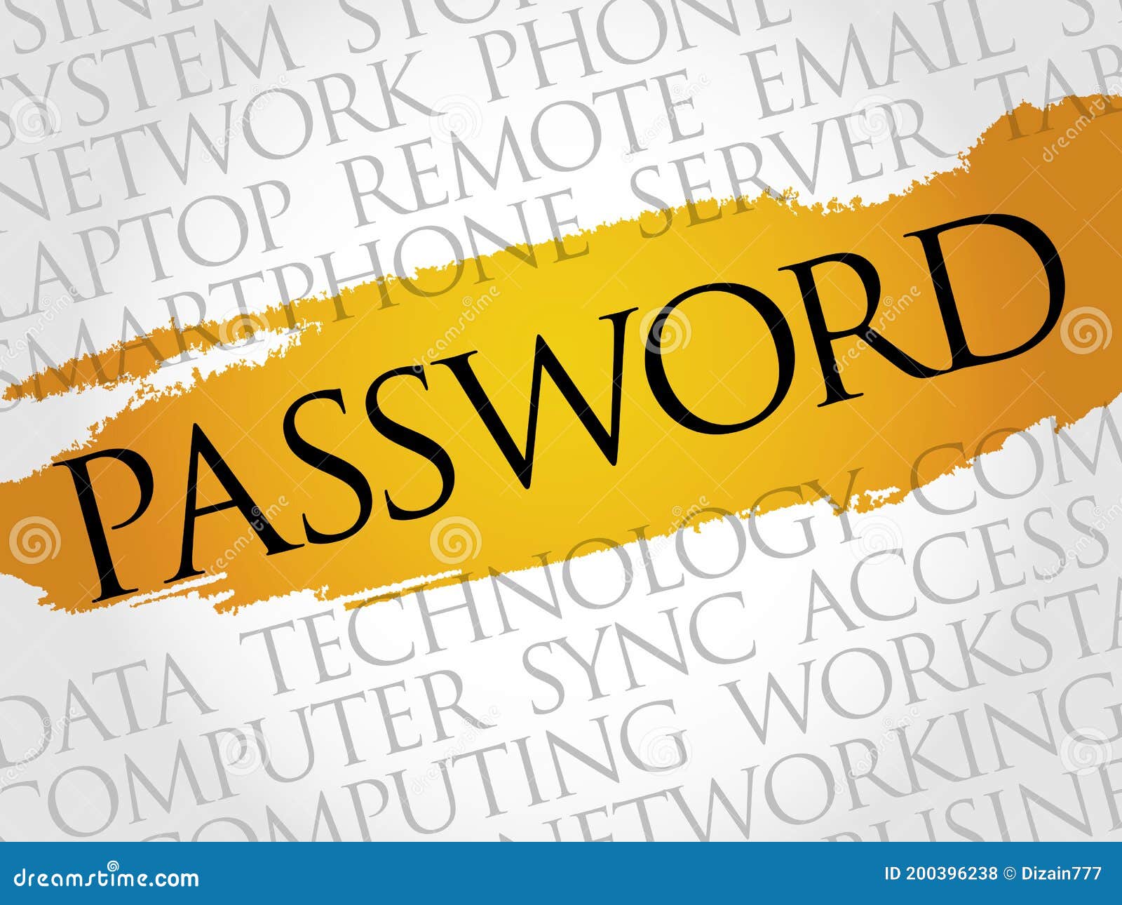 Password word cloud stock illustration. Illustration of name - 200396238
