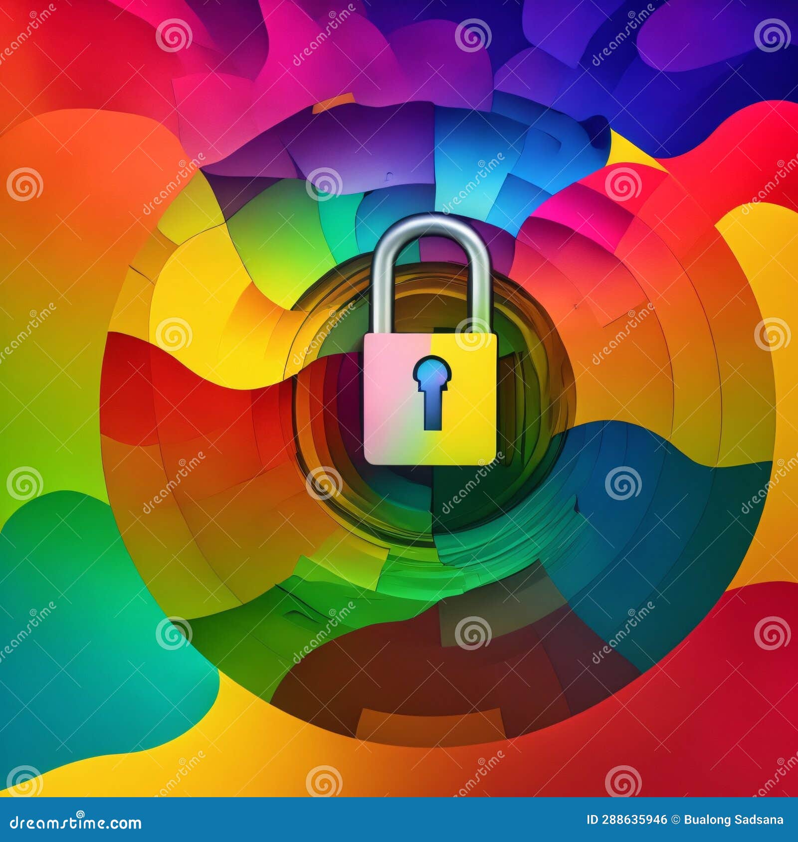 Passwordless Login, Key, Lock, Generative AI Stock Illustration ...