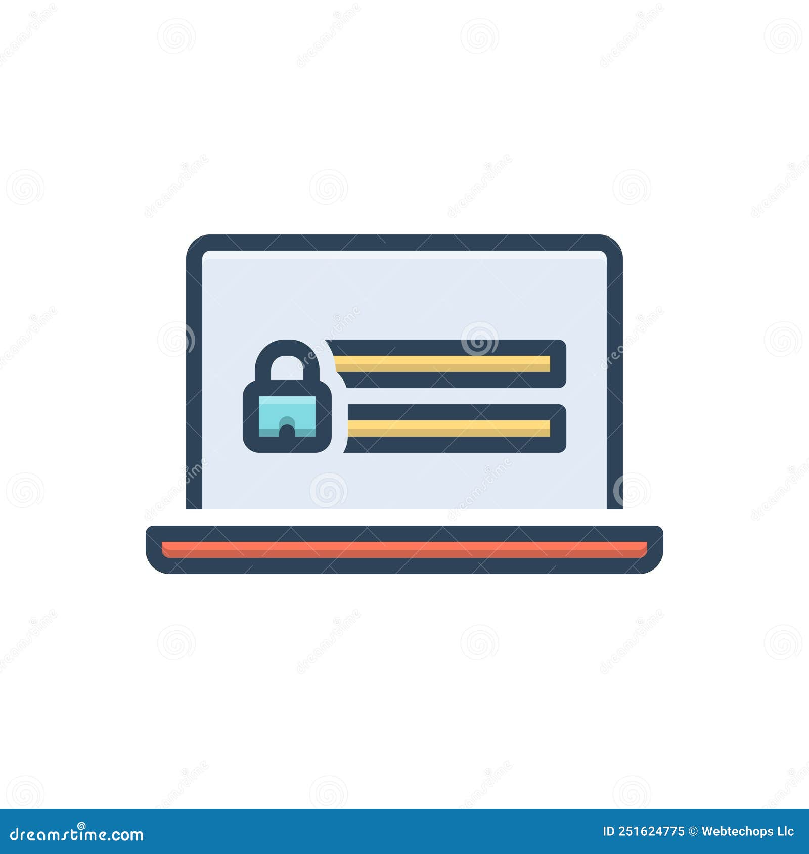 Color Illustration Icon for Passwords, Protection and Login Stock ...