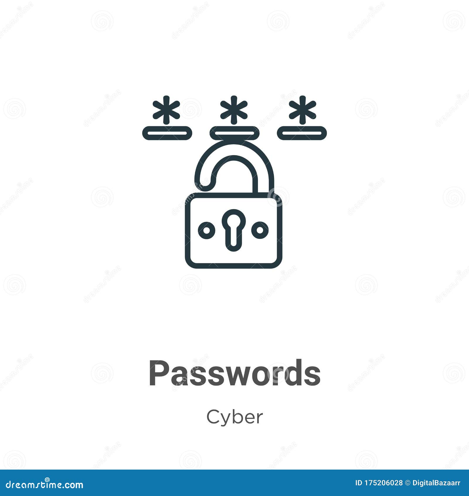 Passwords Icon On White Background. Simple Element Illustration From ...