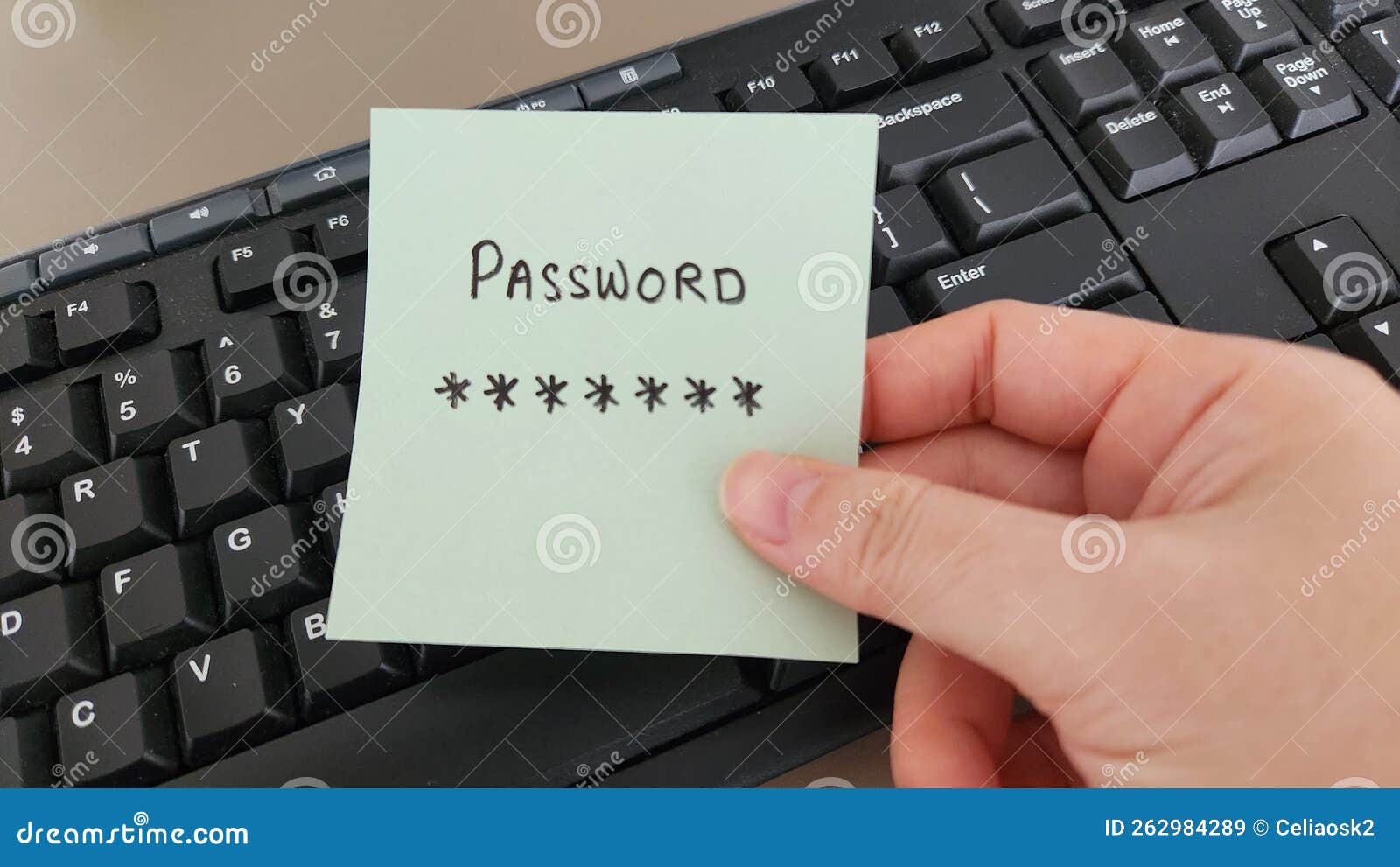 Passwords Written On Papers Password Protection Concept Stock Image