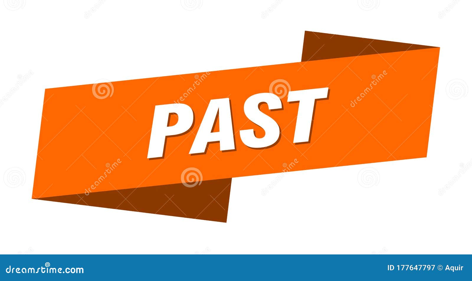 Past Banner Template. Past Ribbon Label Stock Vector - Illustration of ...