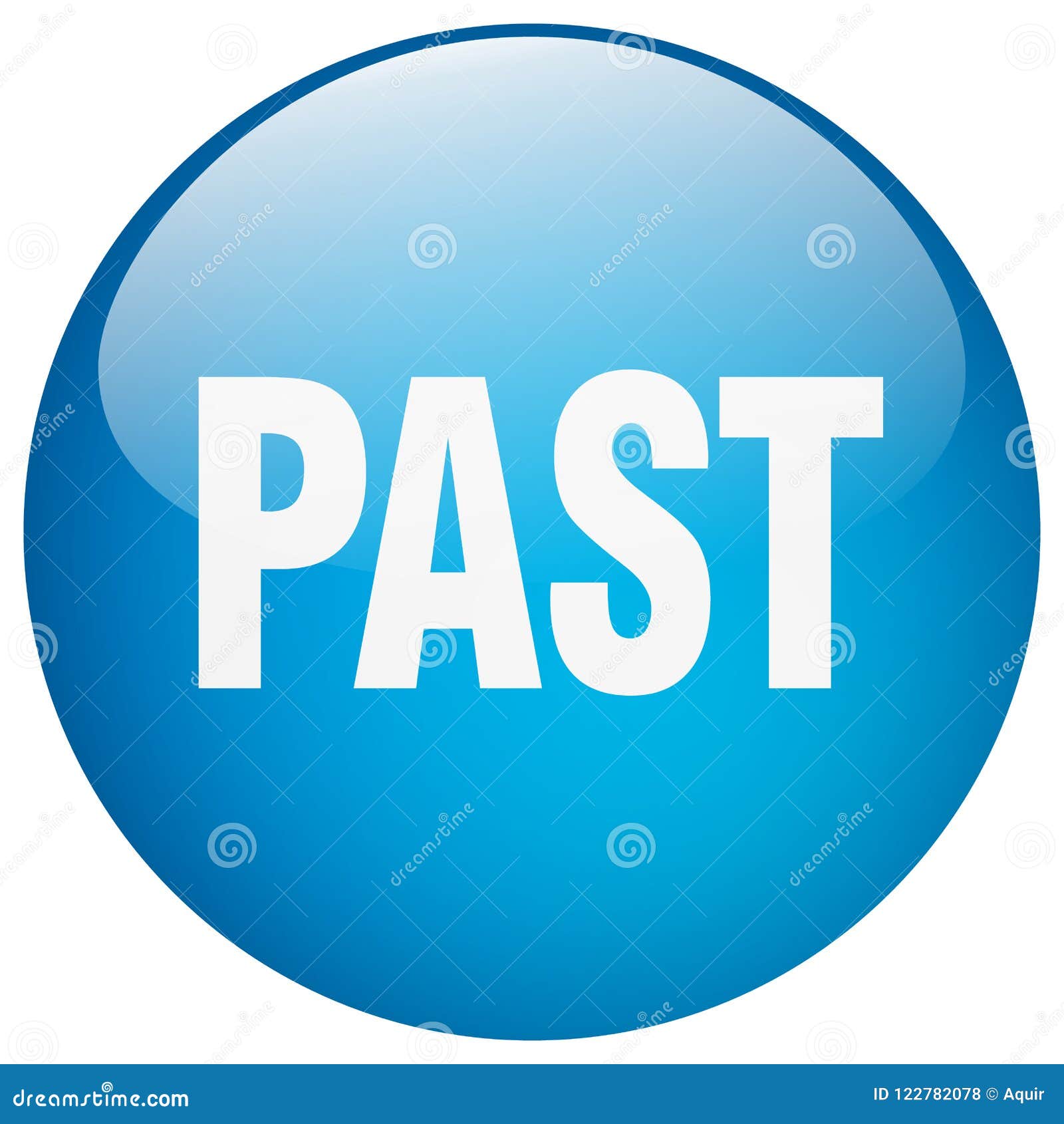 Past button stock vector. Illustration of insignia, blue - 122782078