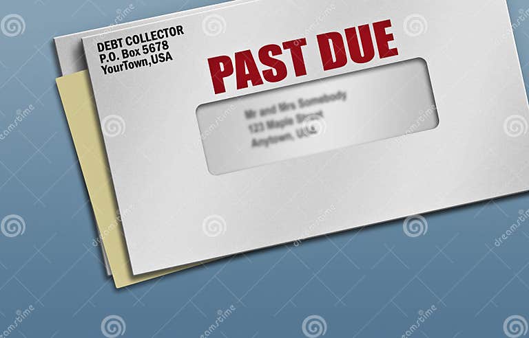 Past due credit bills stock illustration. Illustration of despair - 4134381