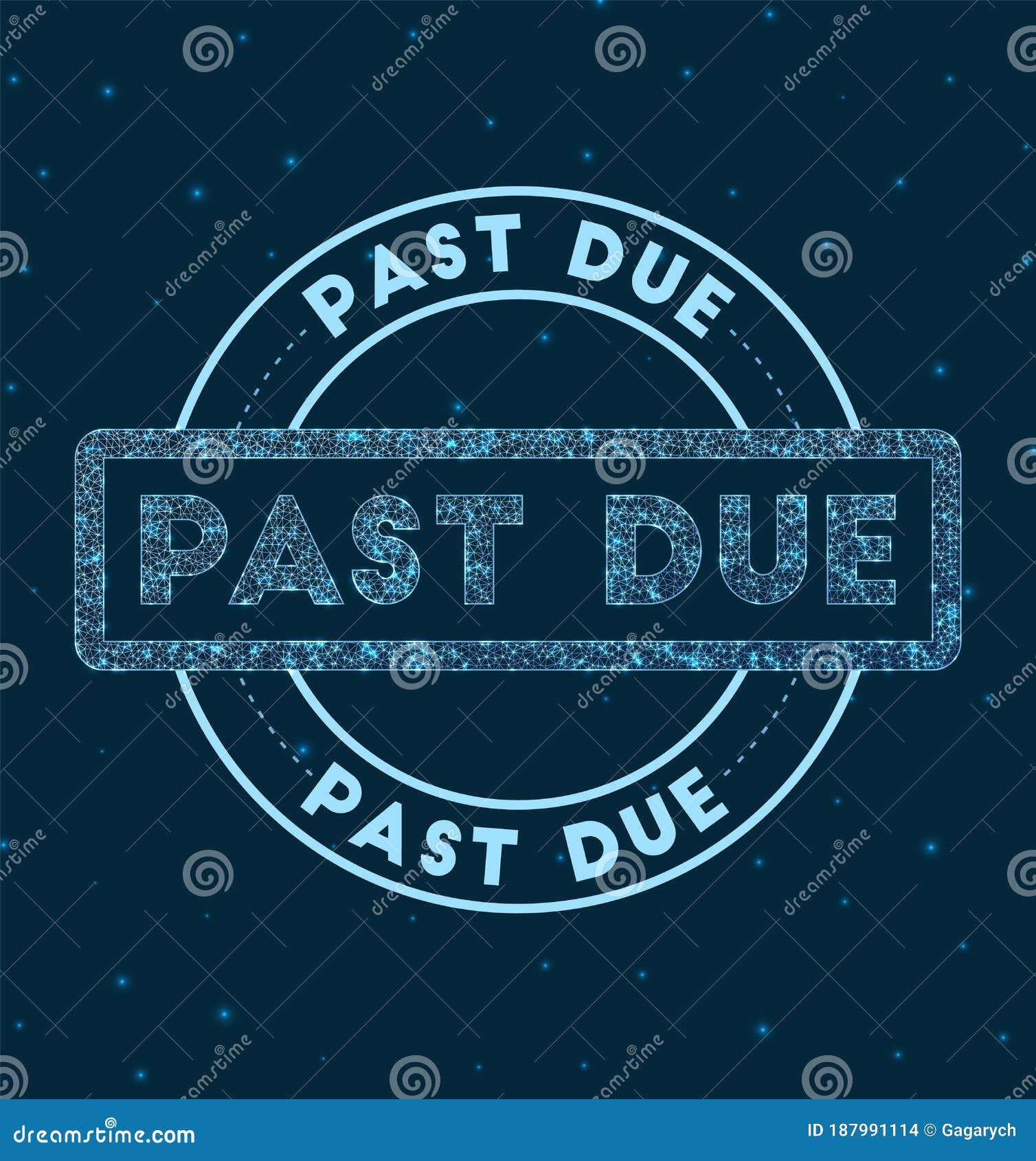 Past due. stock vector. Illustration of abstract, insignia - 187991114
