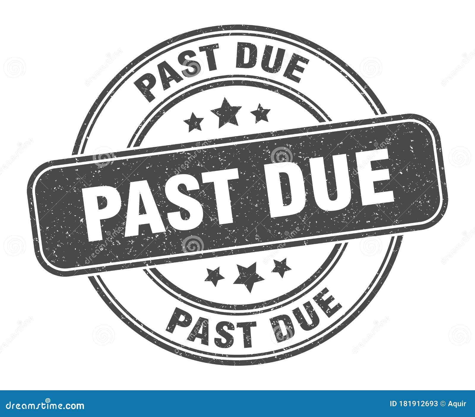 Past Due Stamp. Past Due Round Grunge Sign Stock Vector - Illustration ...