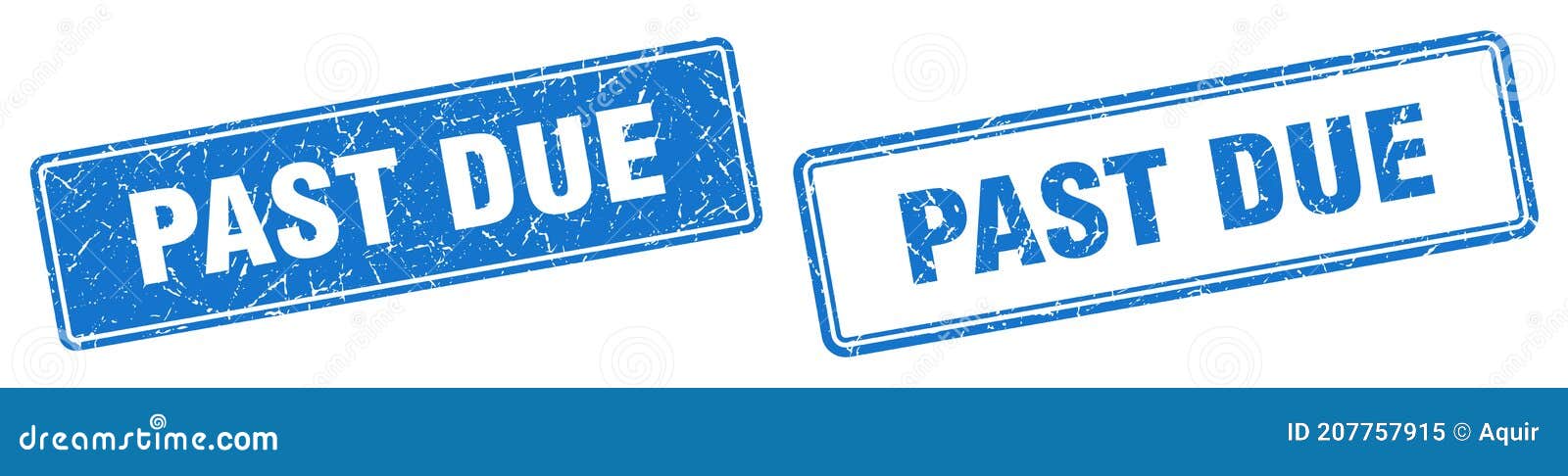 Past Due Stamp Set. Past Due Square Grunge Sign Stock Vector ...