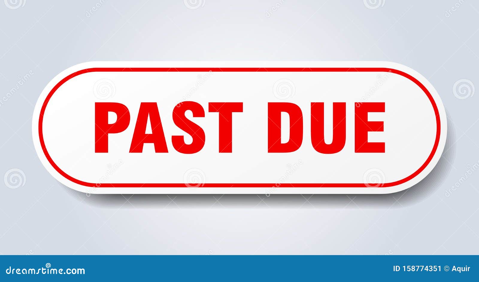 Past due sticker. stock vector. Illustration of peeler - 158774351