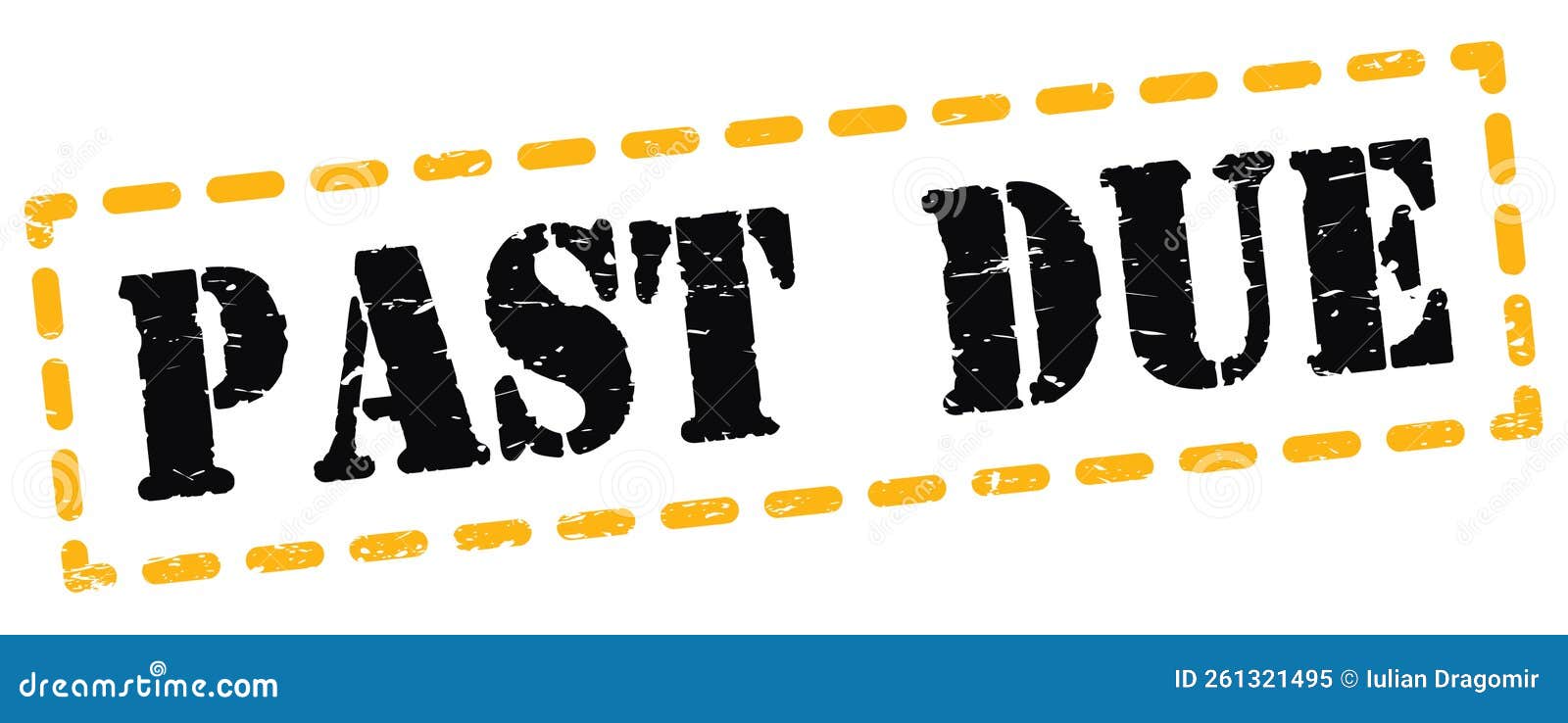 PAST DUE Text Written on Yellow-black Stamp Sign Stock Illustration ...