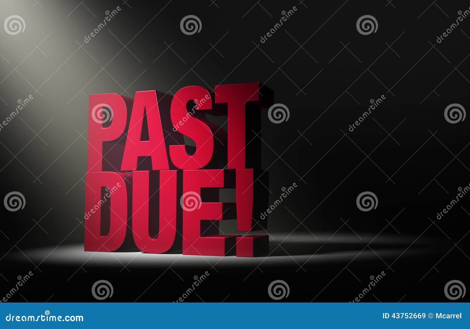 Past Due Warning stock illustration. Illustration of delayed - 43752669