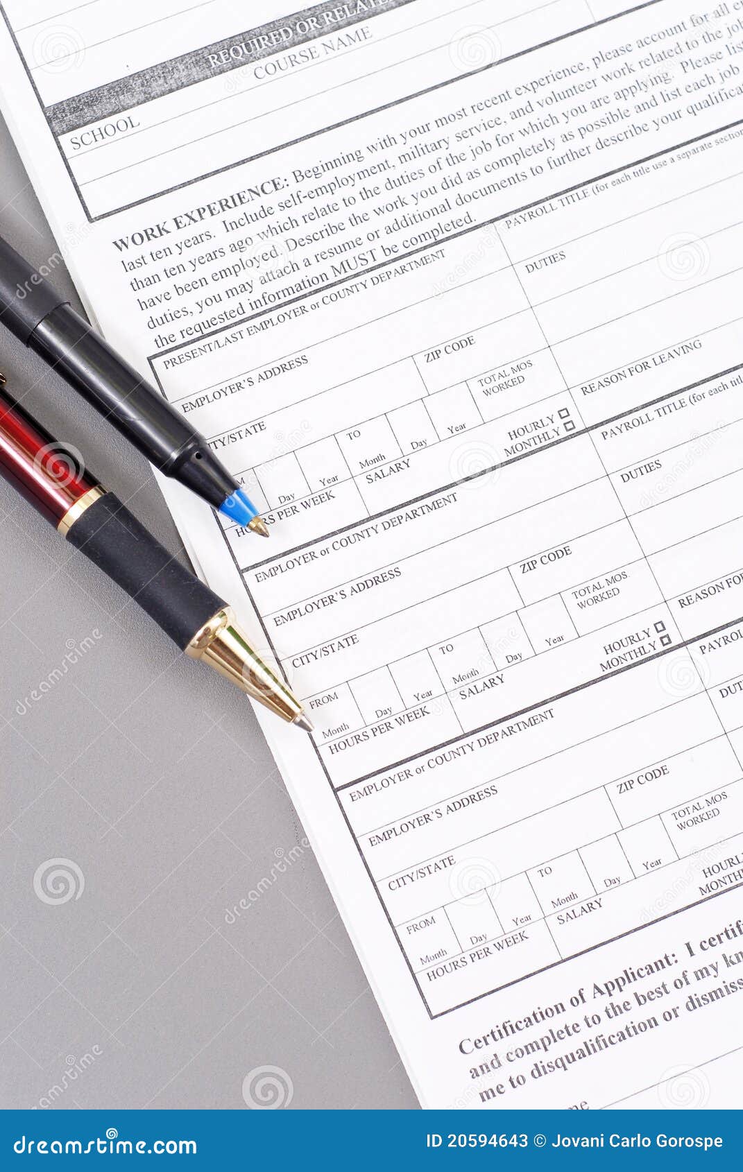 Past Employment stock image. Image of former, history - 20594643