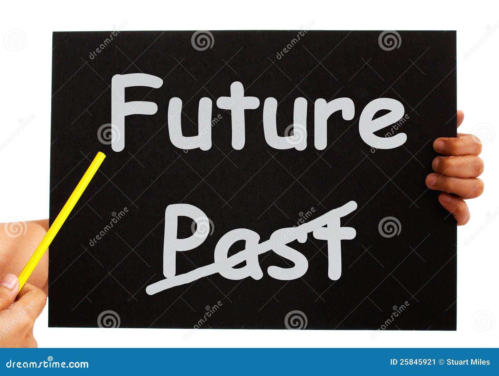 Past and Future Board Shows Destiny or Progress Stock Illustration ...